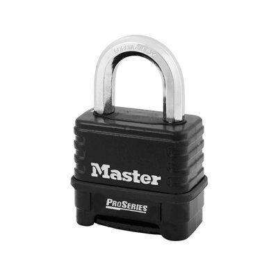 Master Lock Pro-Series Black Steel Combination Padlock (H)50mm (W)57mm