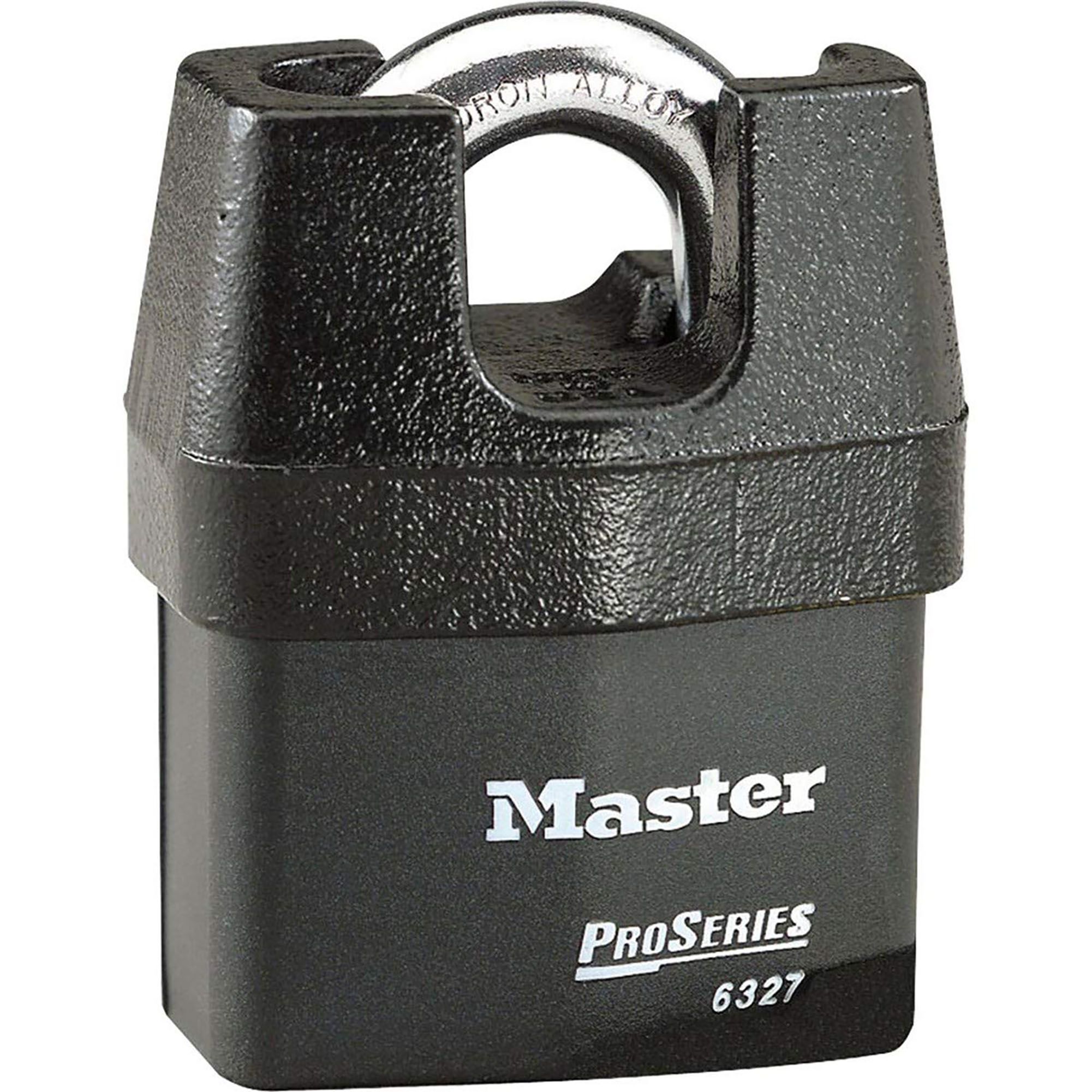 Master Lock Proseries Heavy duty Laminated Steel Black Closed shackle ...