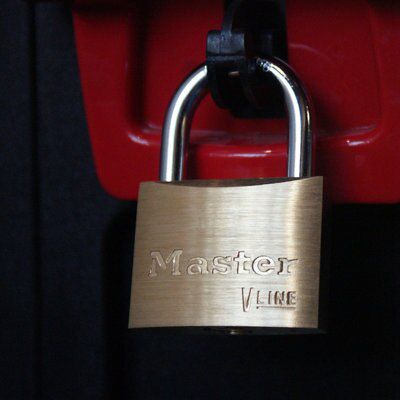 Master Lock V-Line 4 pin tumbler cylinder Open shackle Padlock (W)50mm