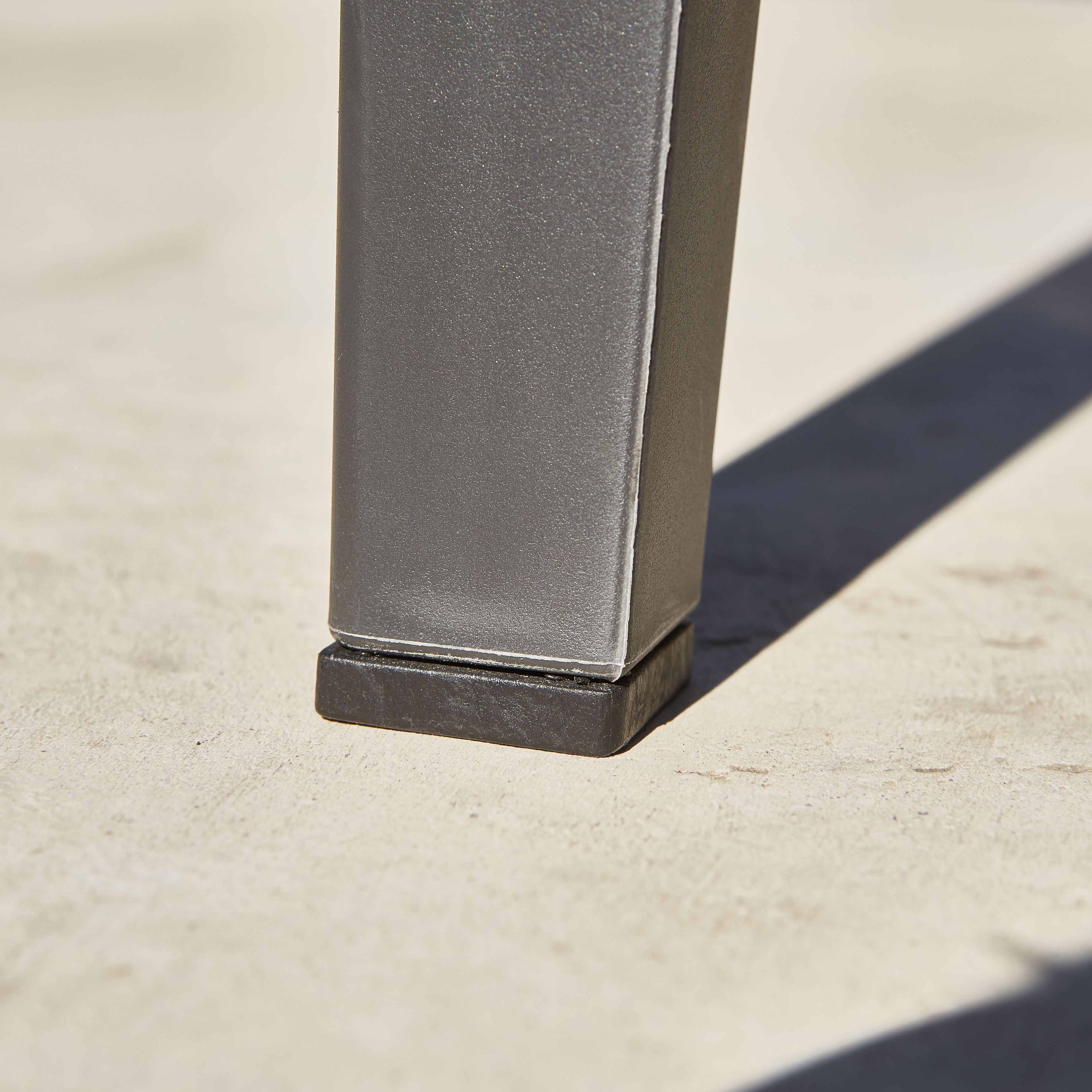 Master Metal Anthracite 6 seater Rectangular Table