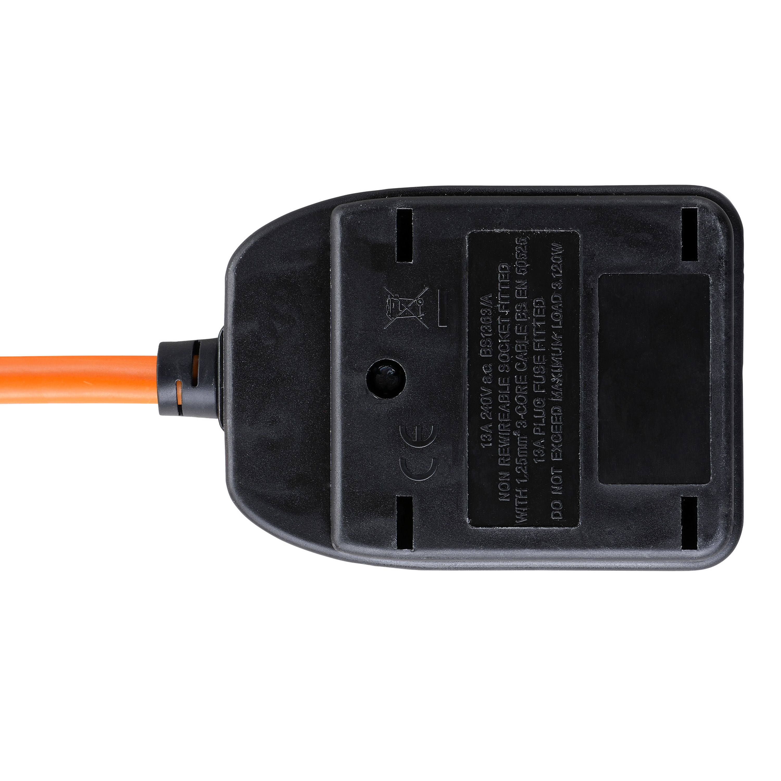 Masterplug Basic 1 socket Unswitched Black Extension lead, 10m