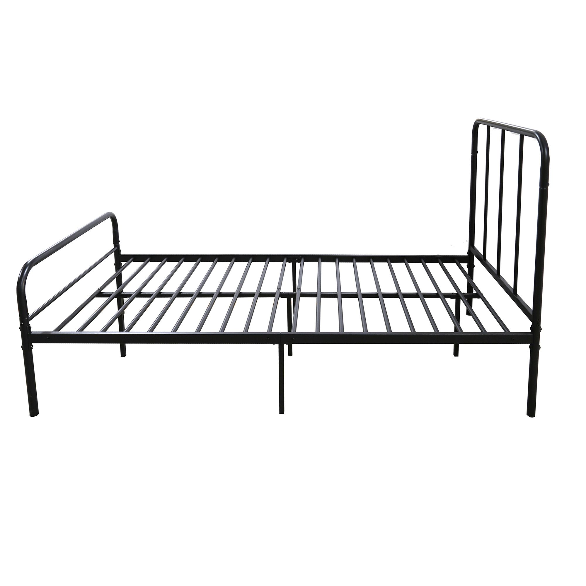 Matt black Metal 3ft Single Bed frame