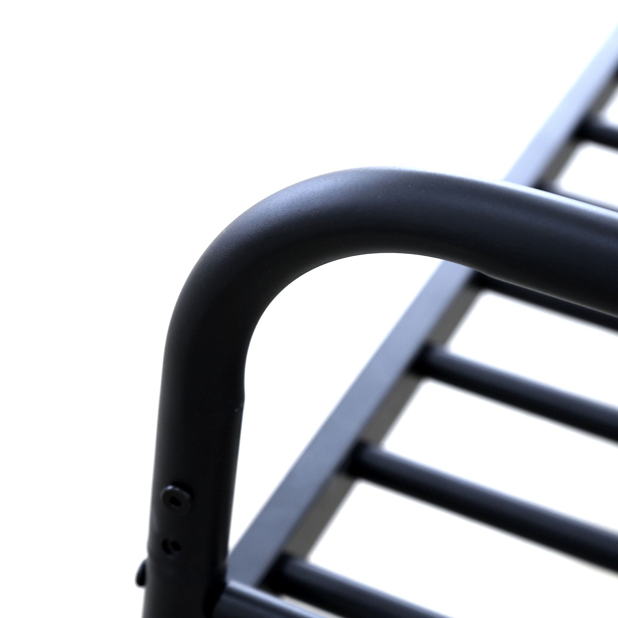 Matt black Metal 4ft Double Bed frame