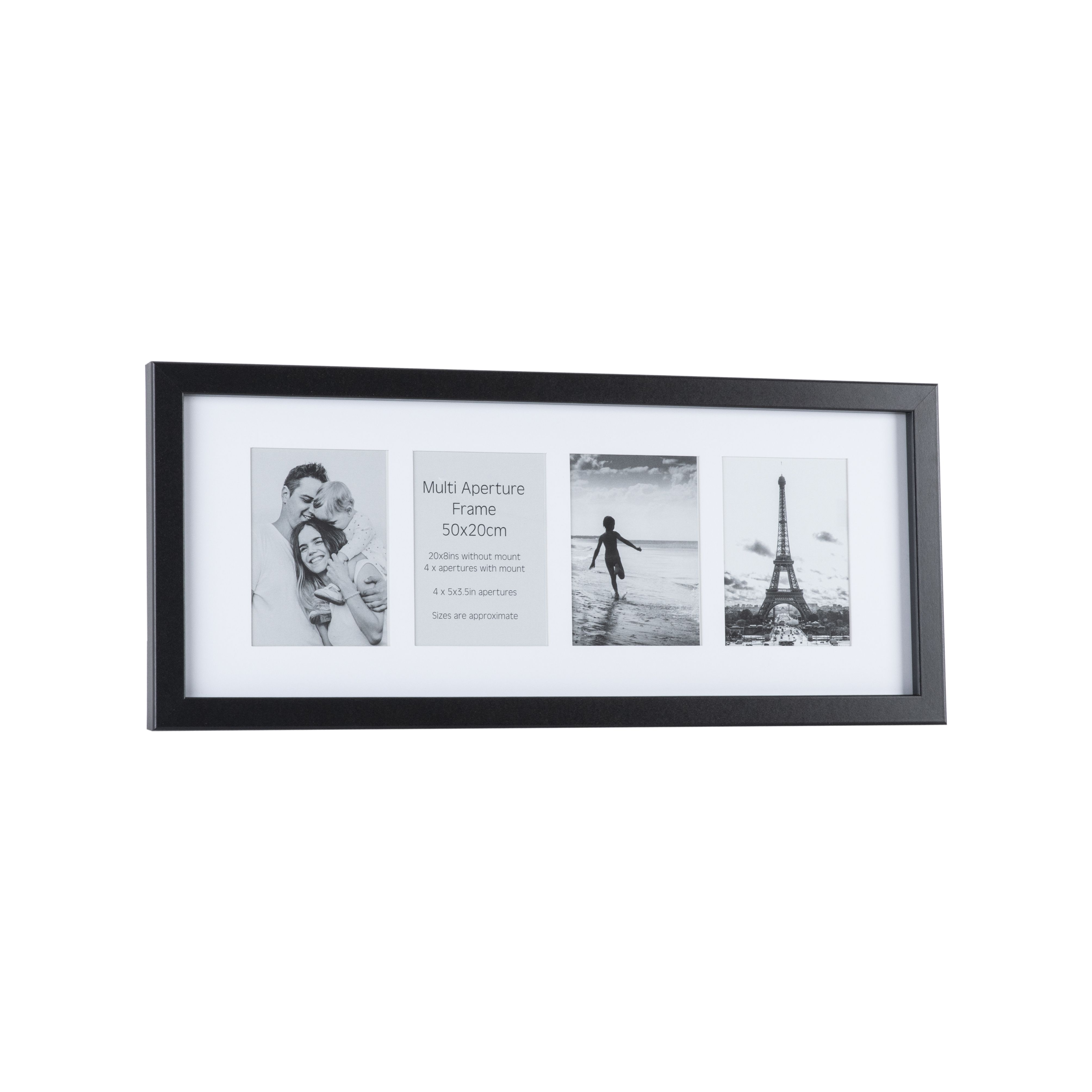 Matt black Multi Picture frame (H)53cm x (W)23cm | DIY at B&Q