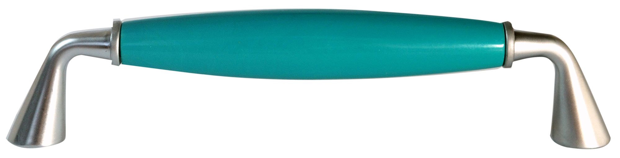 Matt Chrome effect Blue Cabinet Pull handle | DIY at B&Q