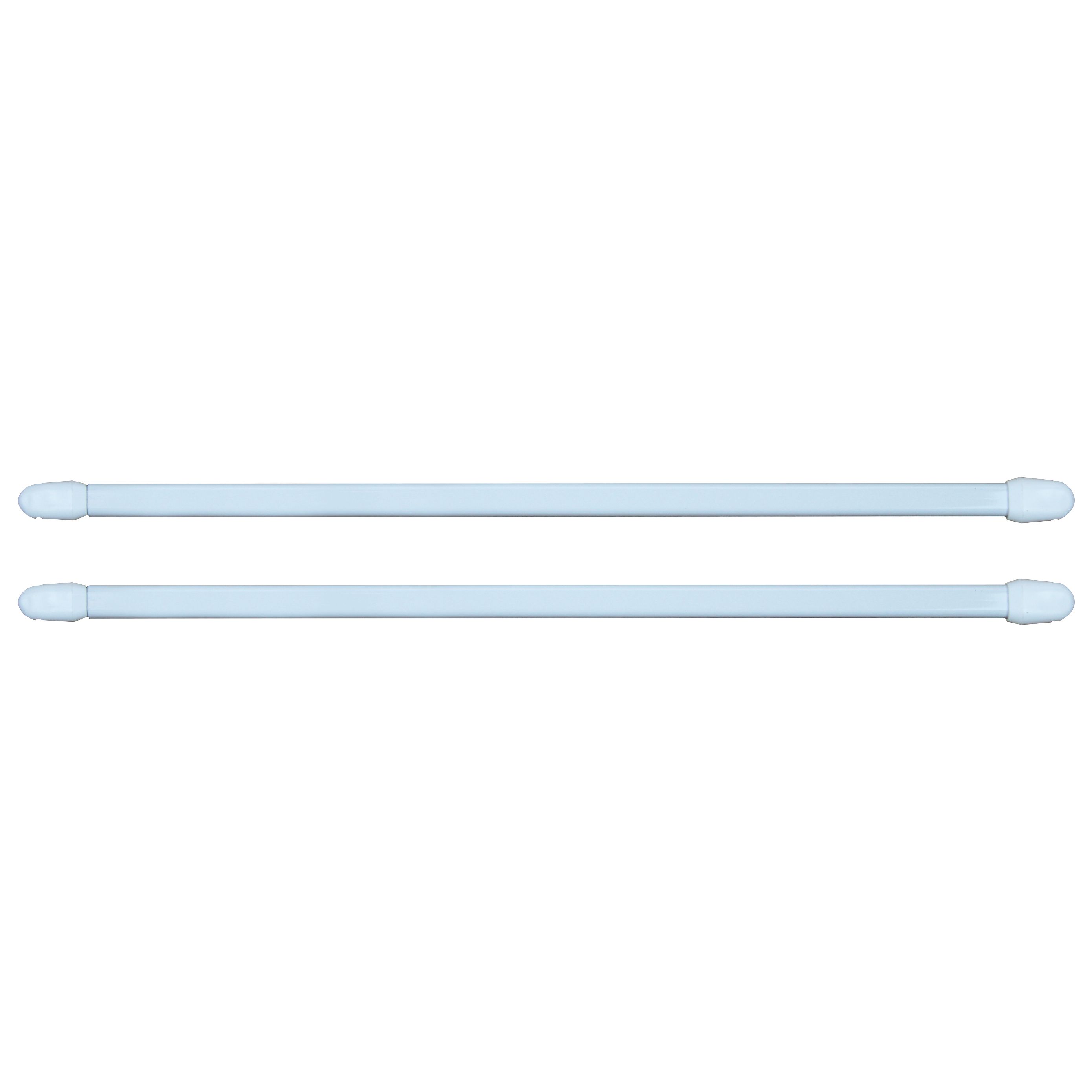 Matt White Extendable Café rod Set, (L)1000mm-1500mm (Dia)9mm | DIY at B&Q