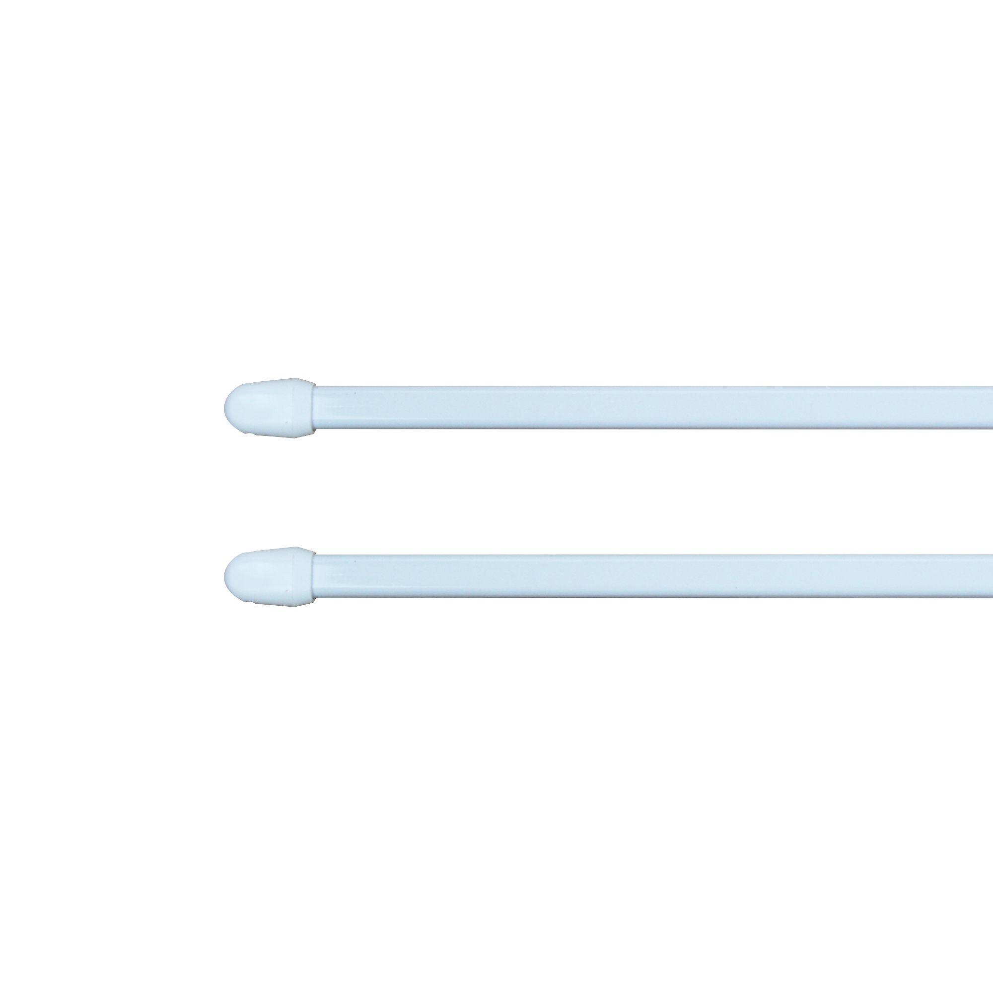Matt White Extendable Café rod Set, (L)300mm-500mm (Dia)9mm | DIY at B&Q