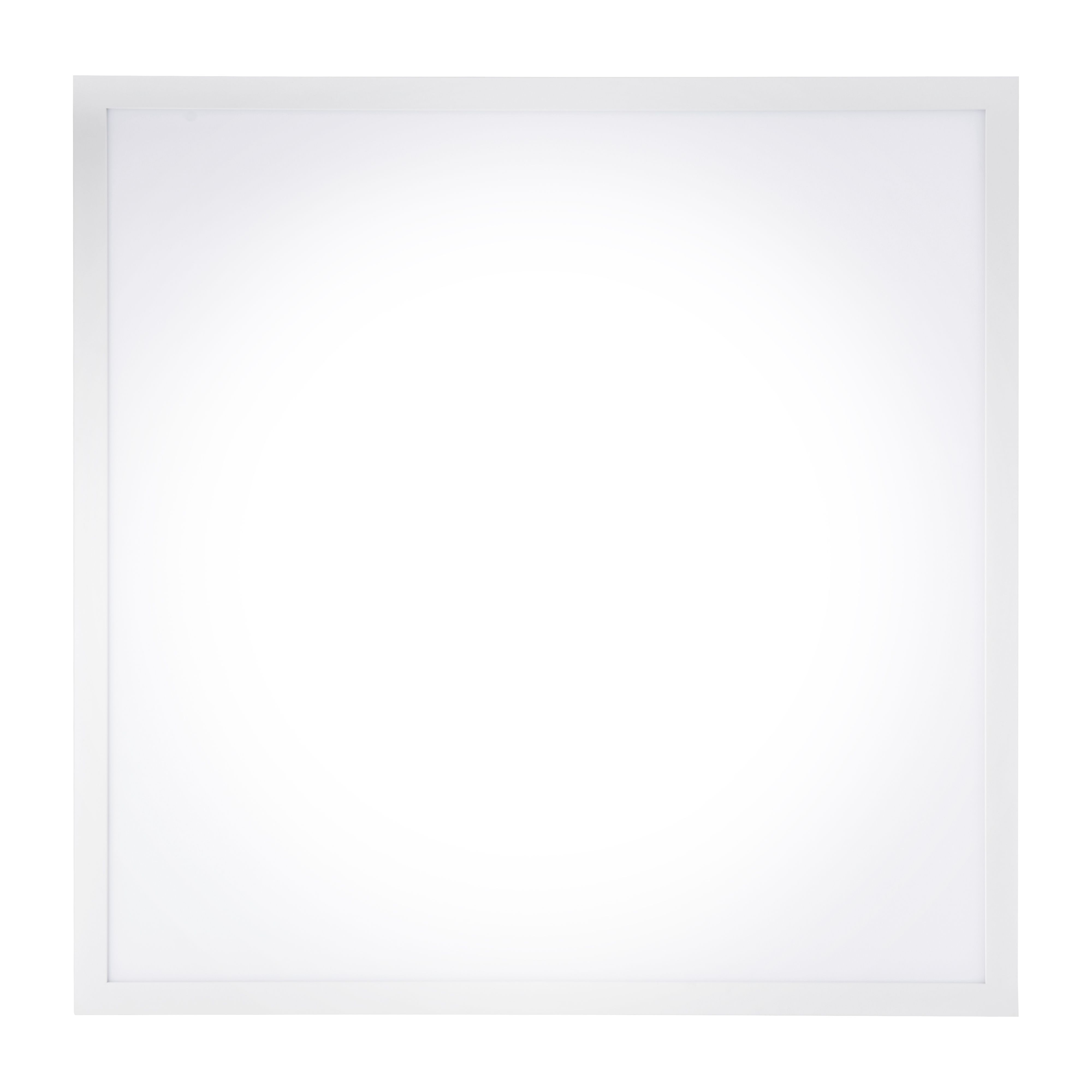 Matt White Square Neutral white Light panel (L)595mm | DIY at B&Q