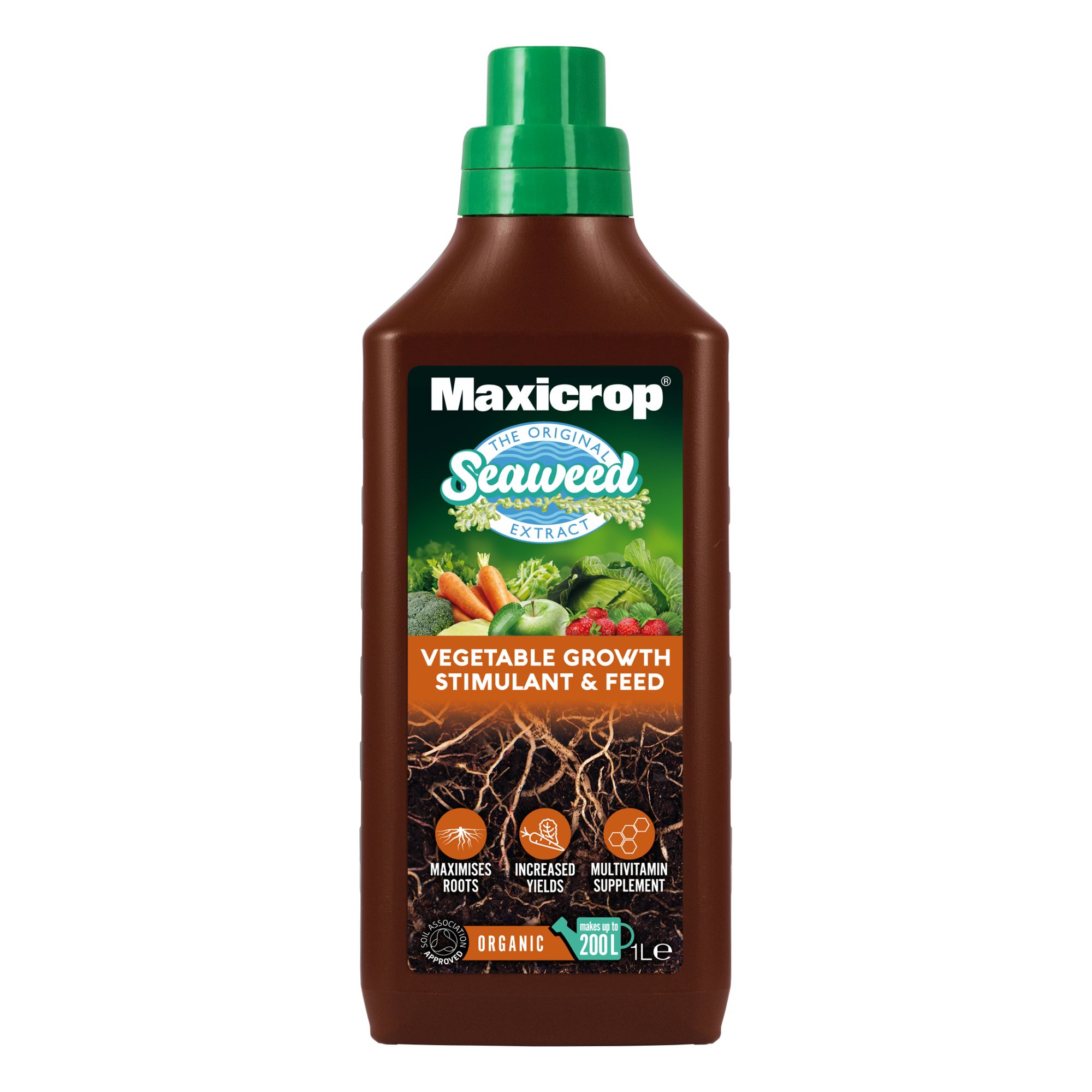 MAXICROP ALL PURPOSE LIQUID VEGETABLE GROWTH STIMULANT & FEED, 1L