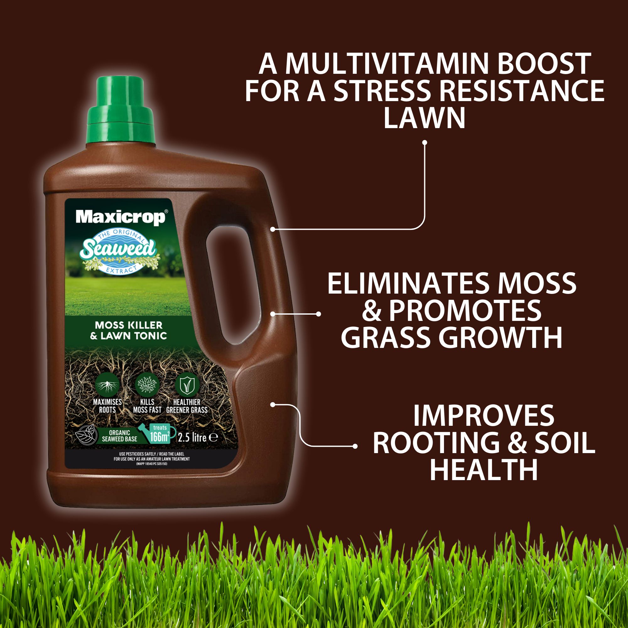 Maxicrop Concentrated Moss killer & Lawn Tonic 2.5L Liquid