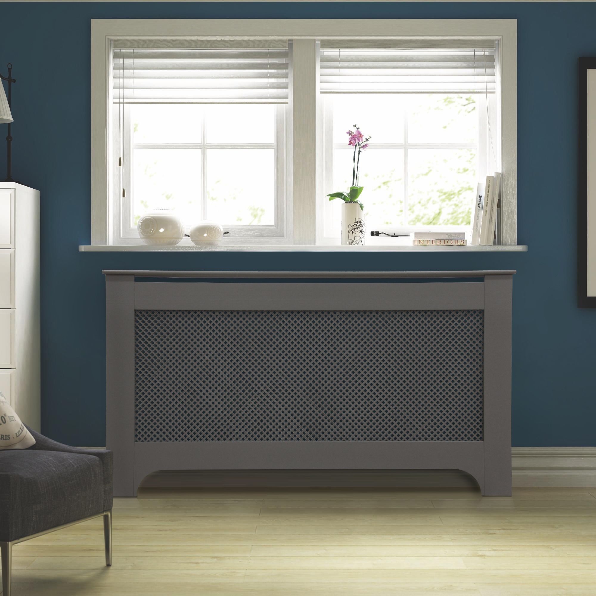 Mayfair Large Grey Radiator cover 815mm(H) 1500mm(W) 190mm(D) | DIY at B&Q