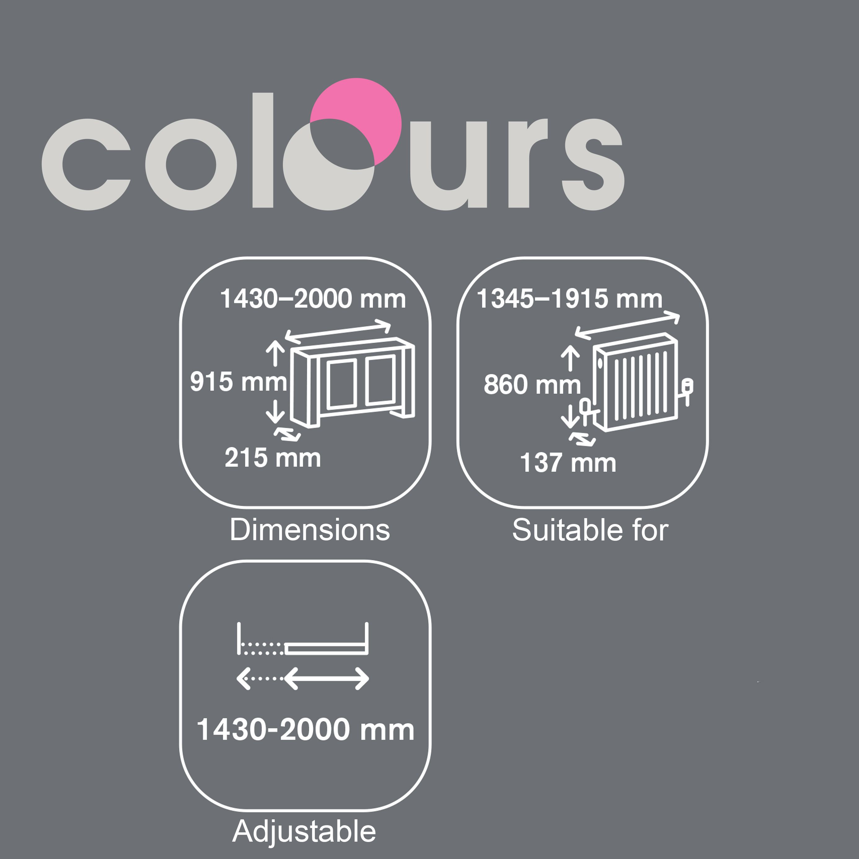 Mayfair Medium - large White Radiator cover | DIY at B&Q