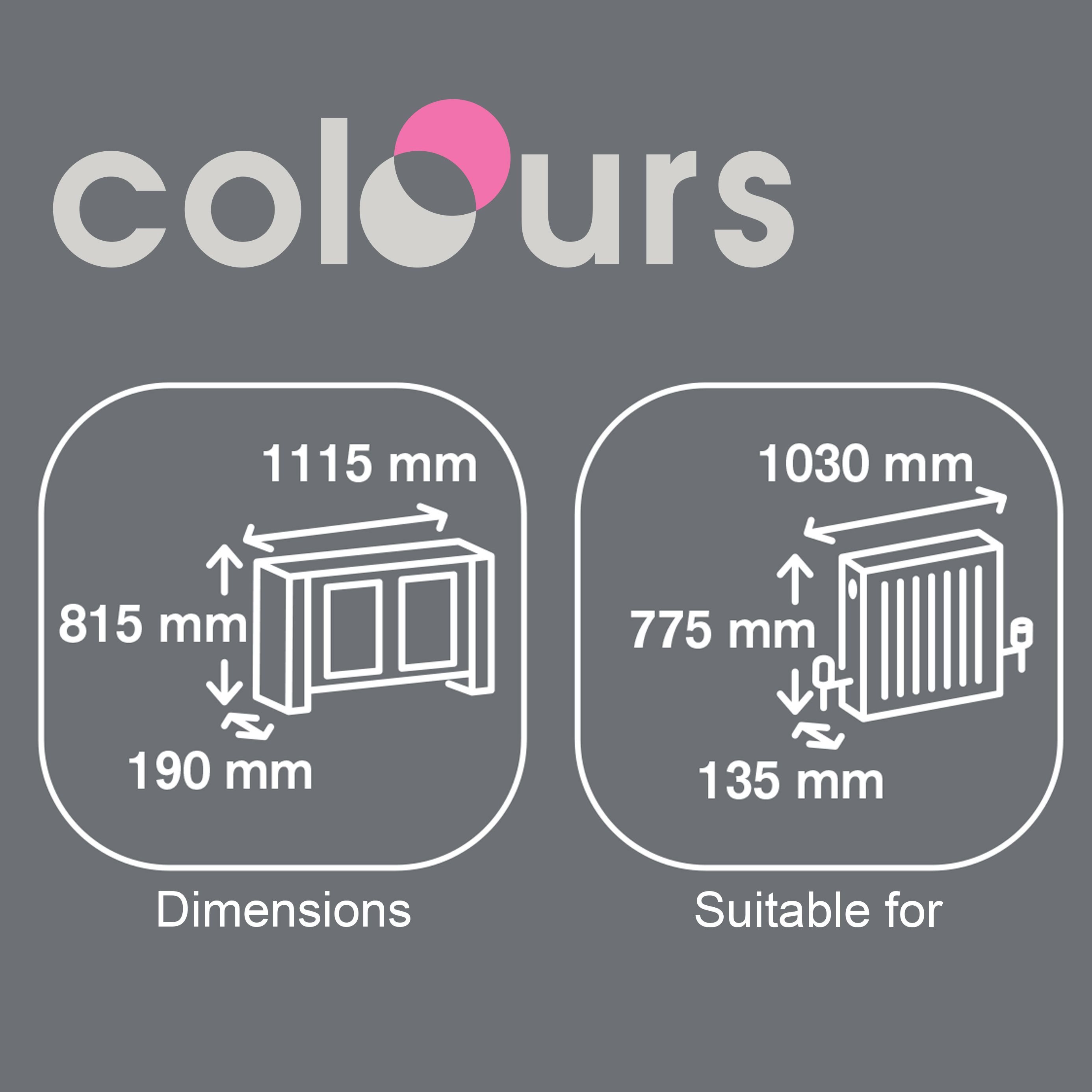 Mayfair Medium White Radiator cover 815mm(H) 1115mm(W) 190mm(D) | DIY ...