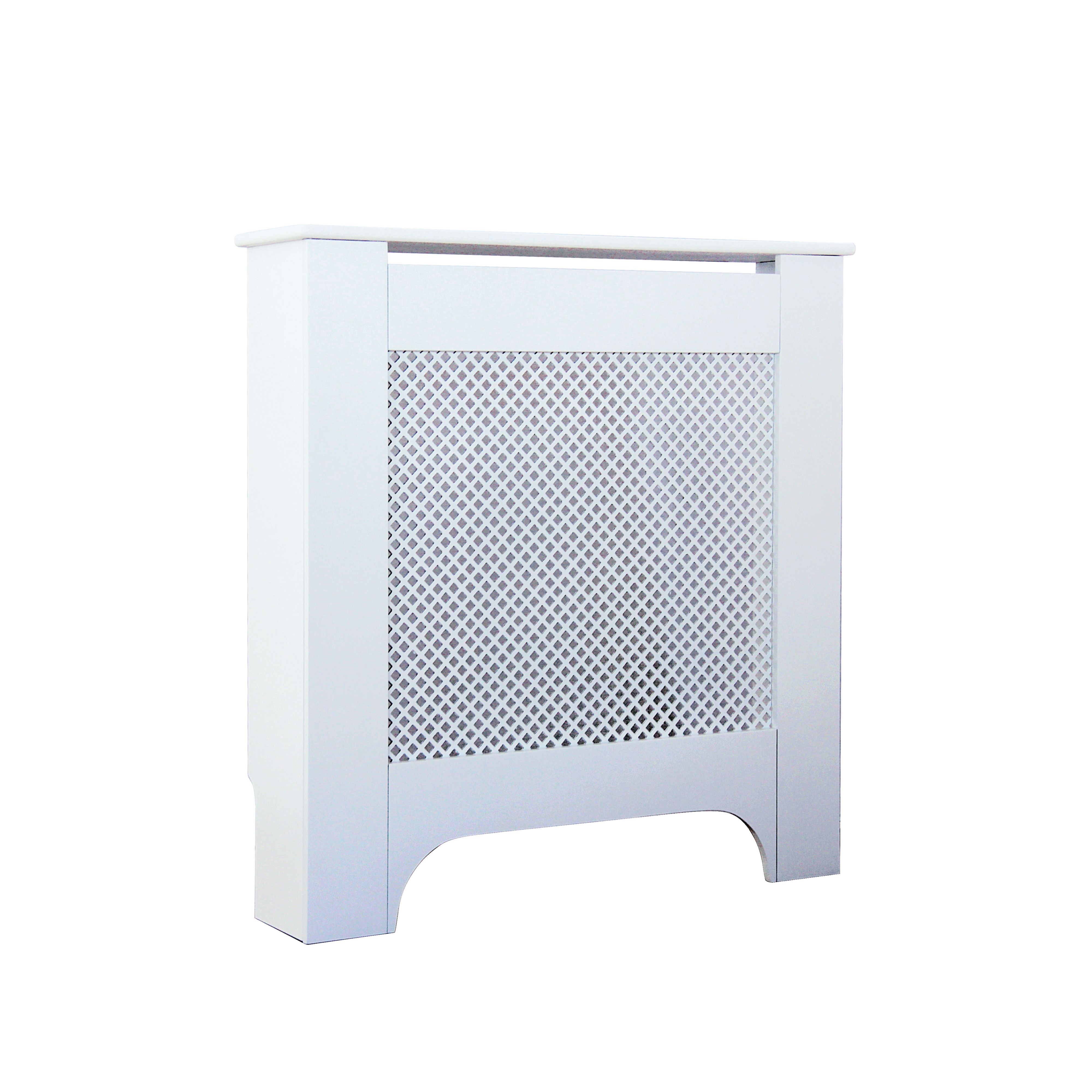 Mayfair Mini White Radiator cover 815mm(H) 780mm(W) 190mm(D) | DIY at B&Q