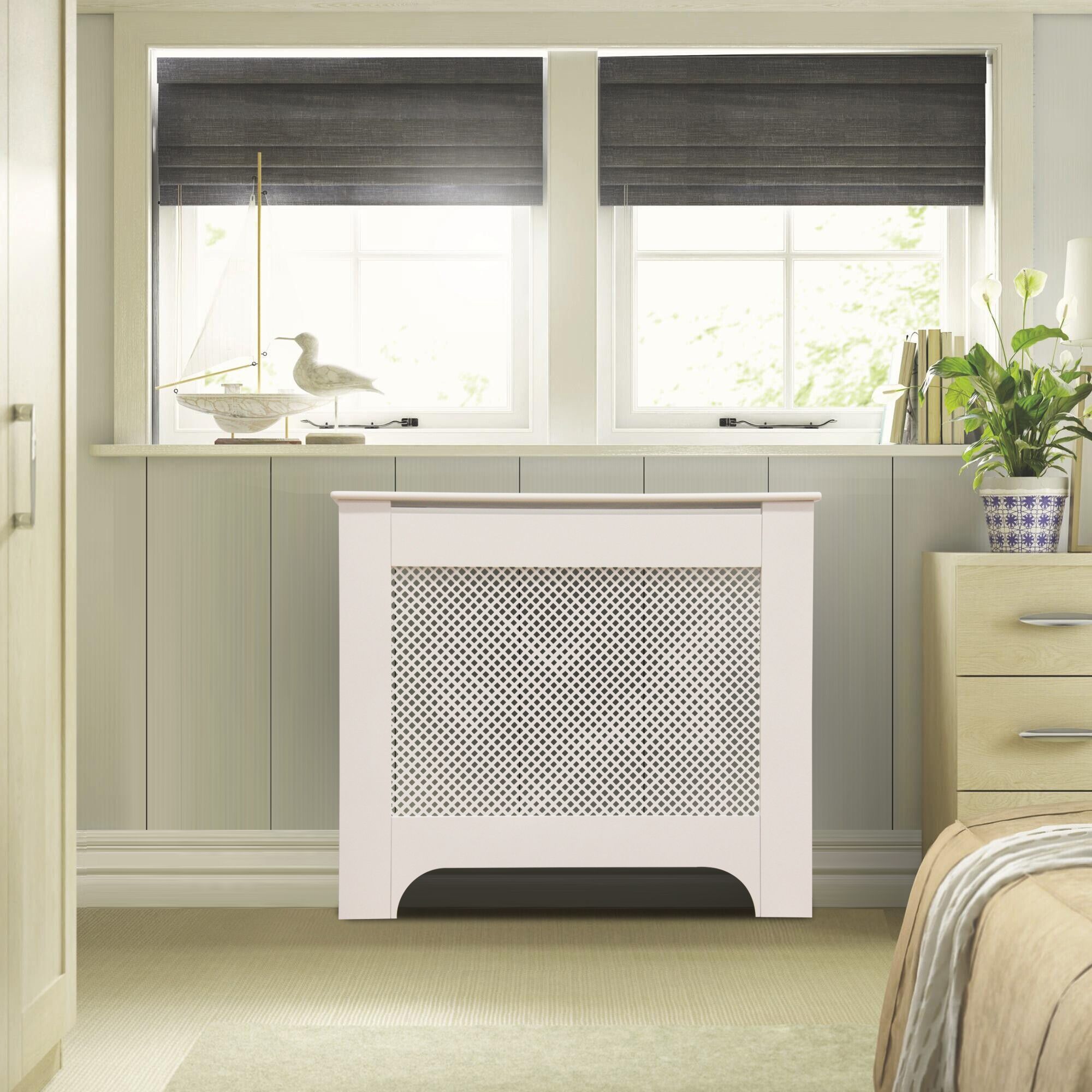 Mayfair Small White Radiator cover | DIY at B&Q