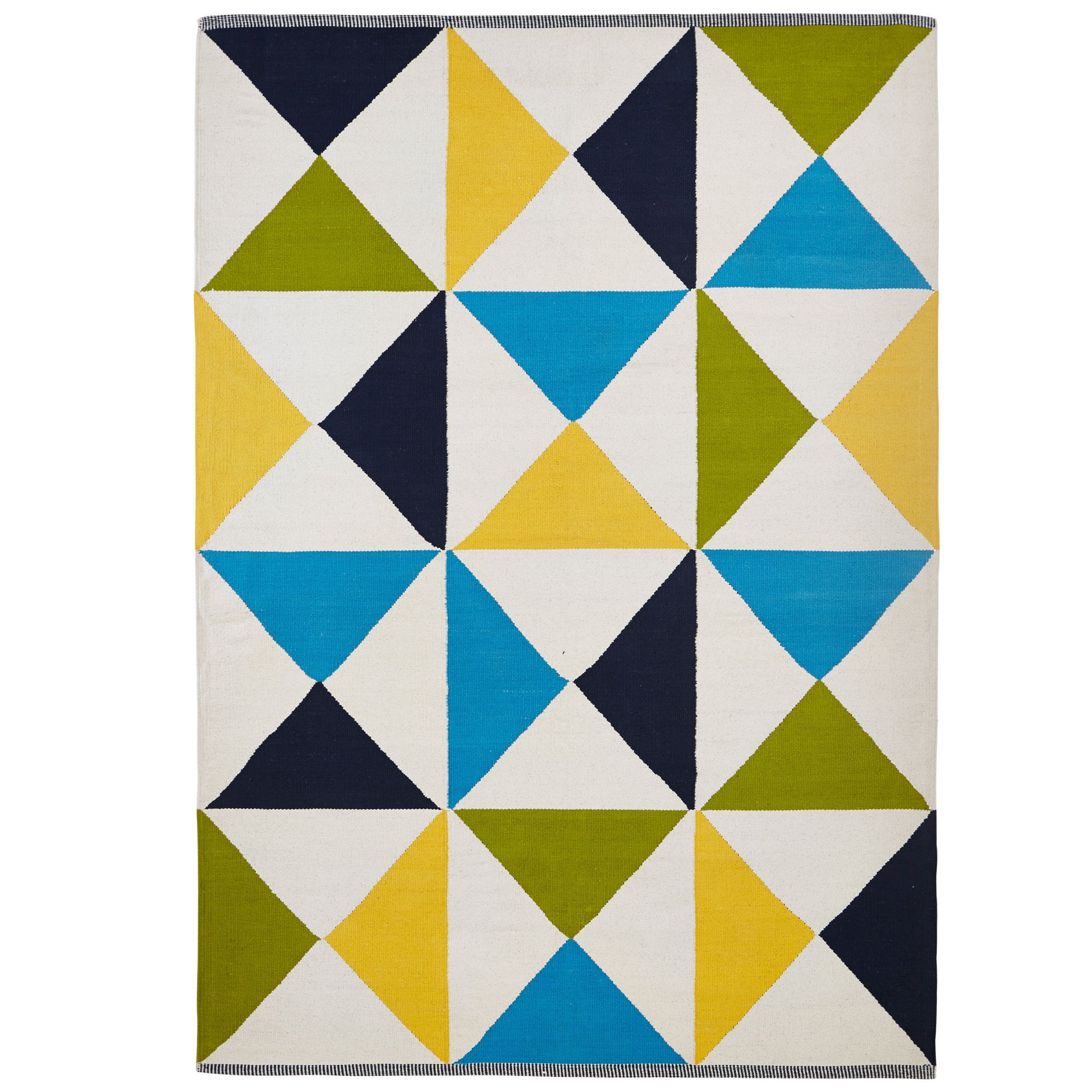 Meghan Geometric Blue, green & yellow Rug 230cmx160cm | DIY at B&Q