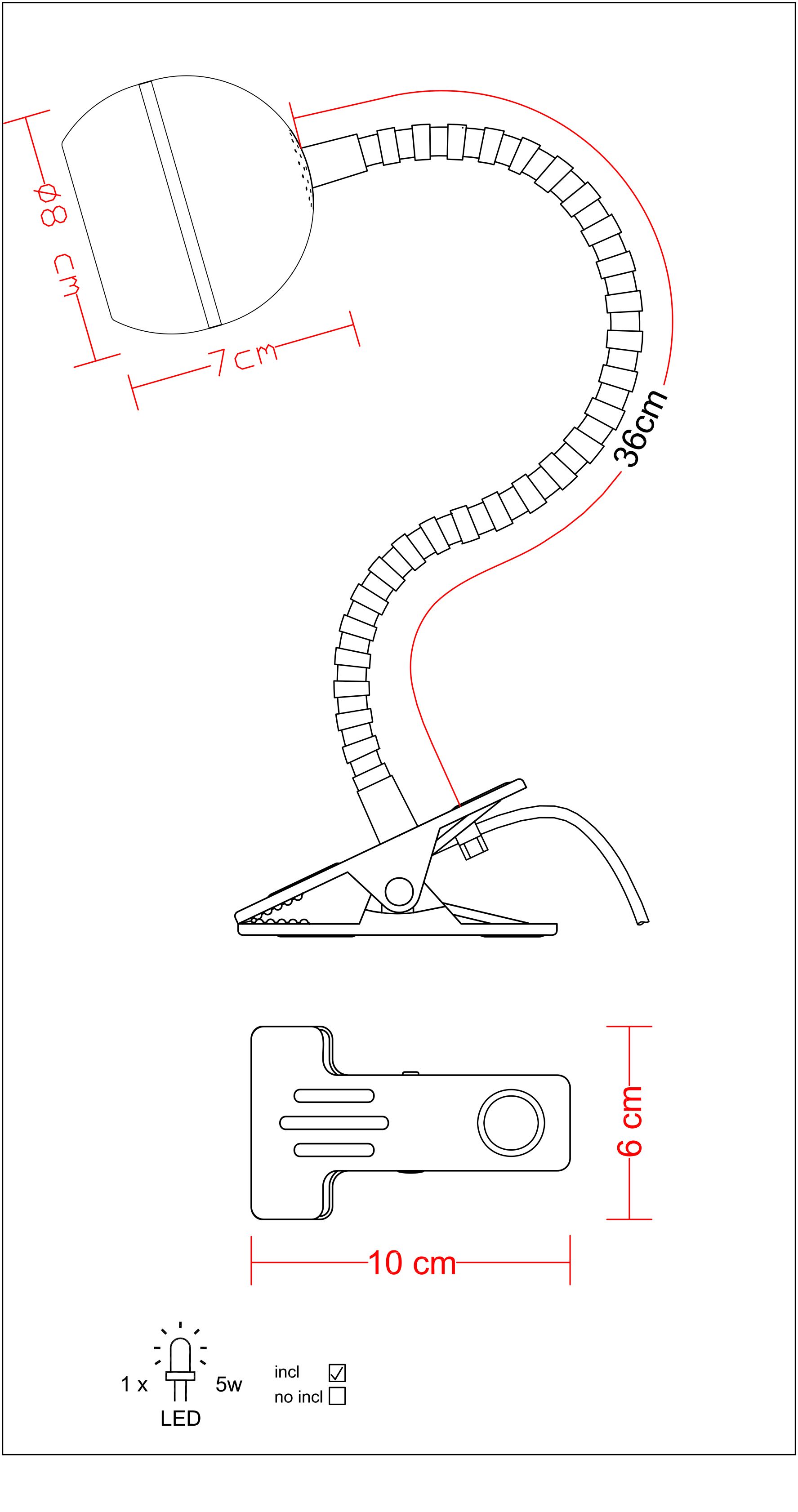 Melanippe Gloss White Mains-powered Spotlight