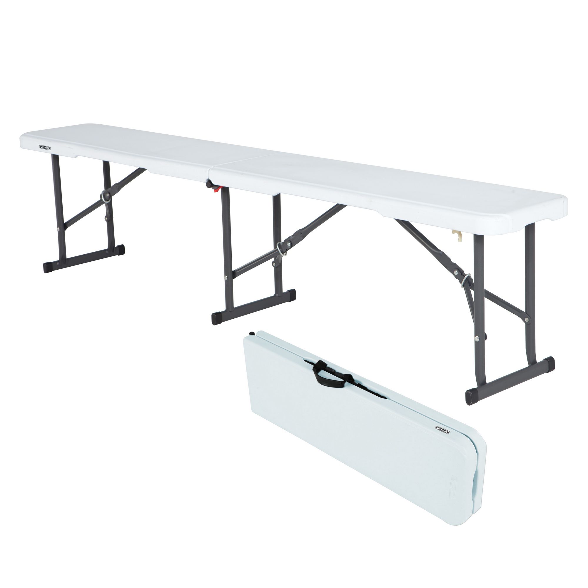Memphis White Plastic Foldable Bench