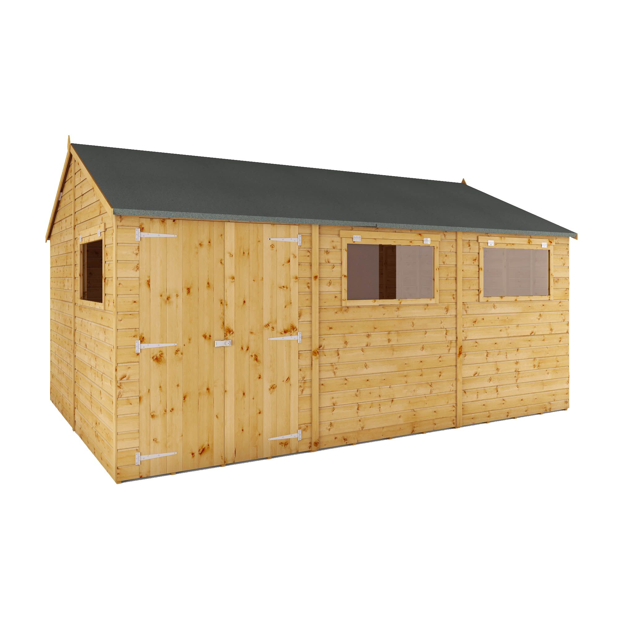 Mercia 10x15 ft Apex Wooden Workshop with Double door