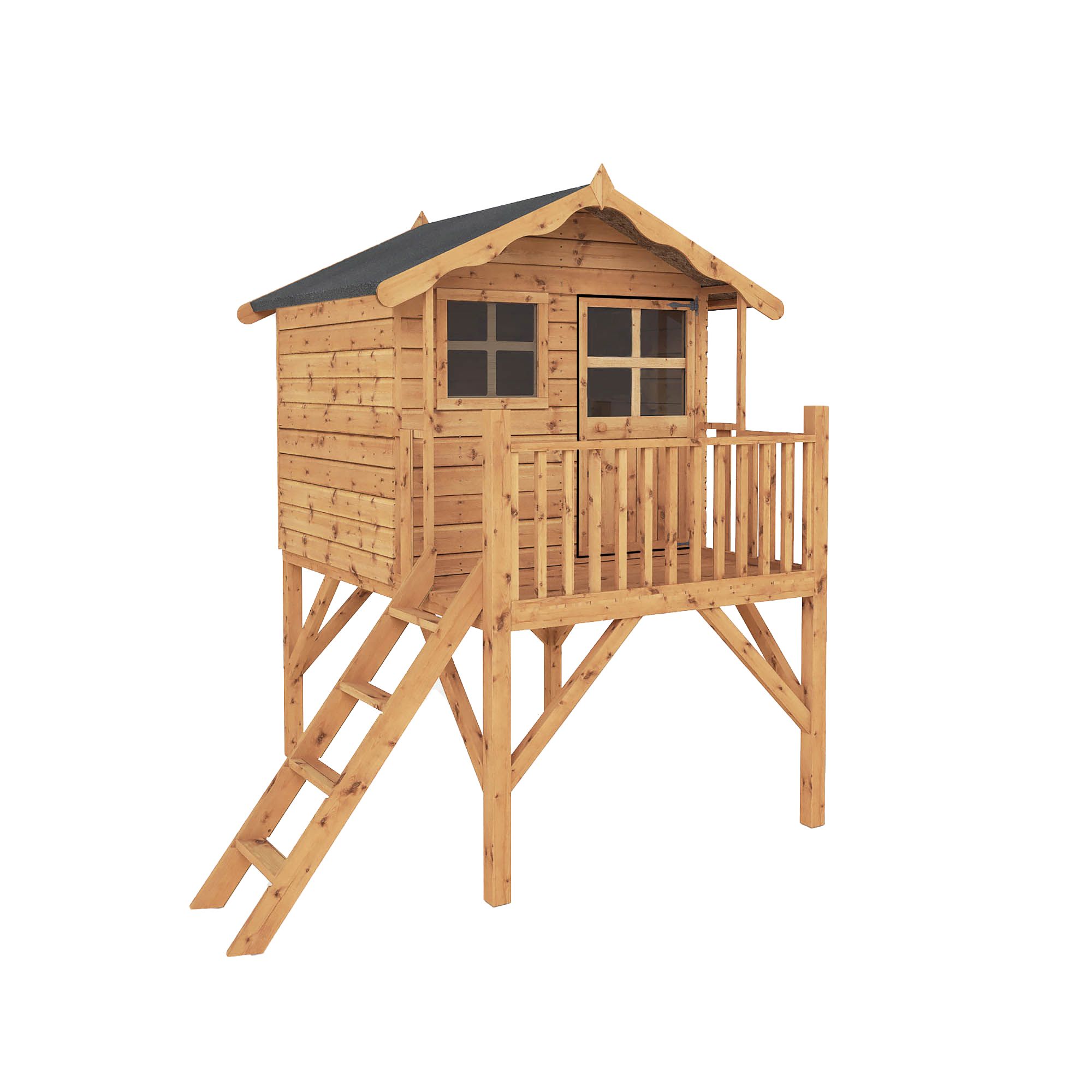 Mercia 7x6 Poppy Apex Shiplap Wooden Tower playhouse - Assembly service ...