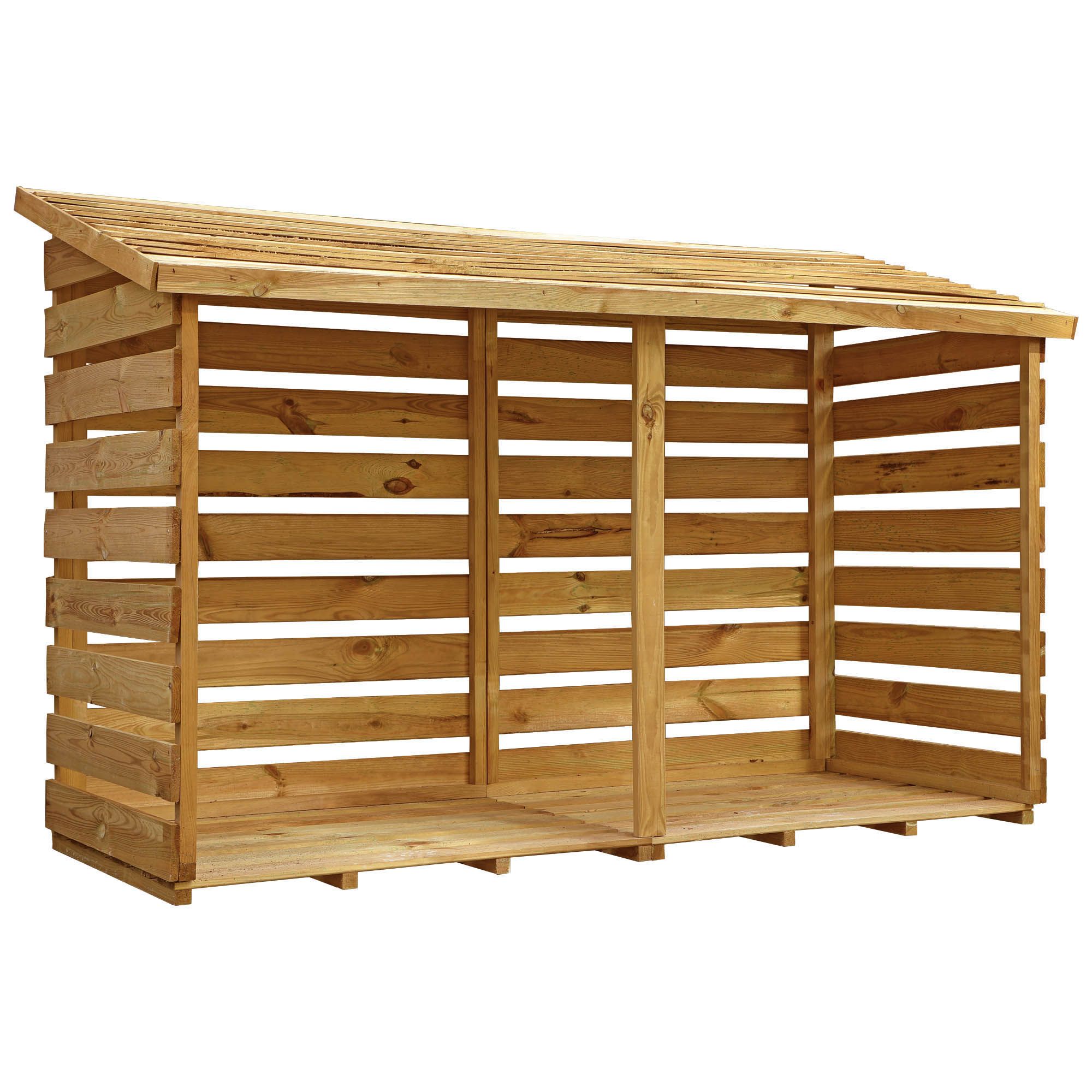 Mercia Double Wooden Log store