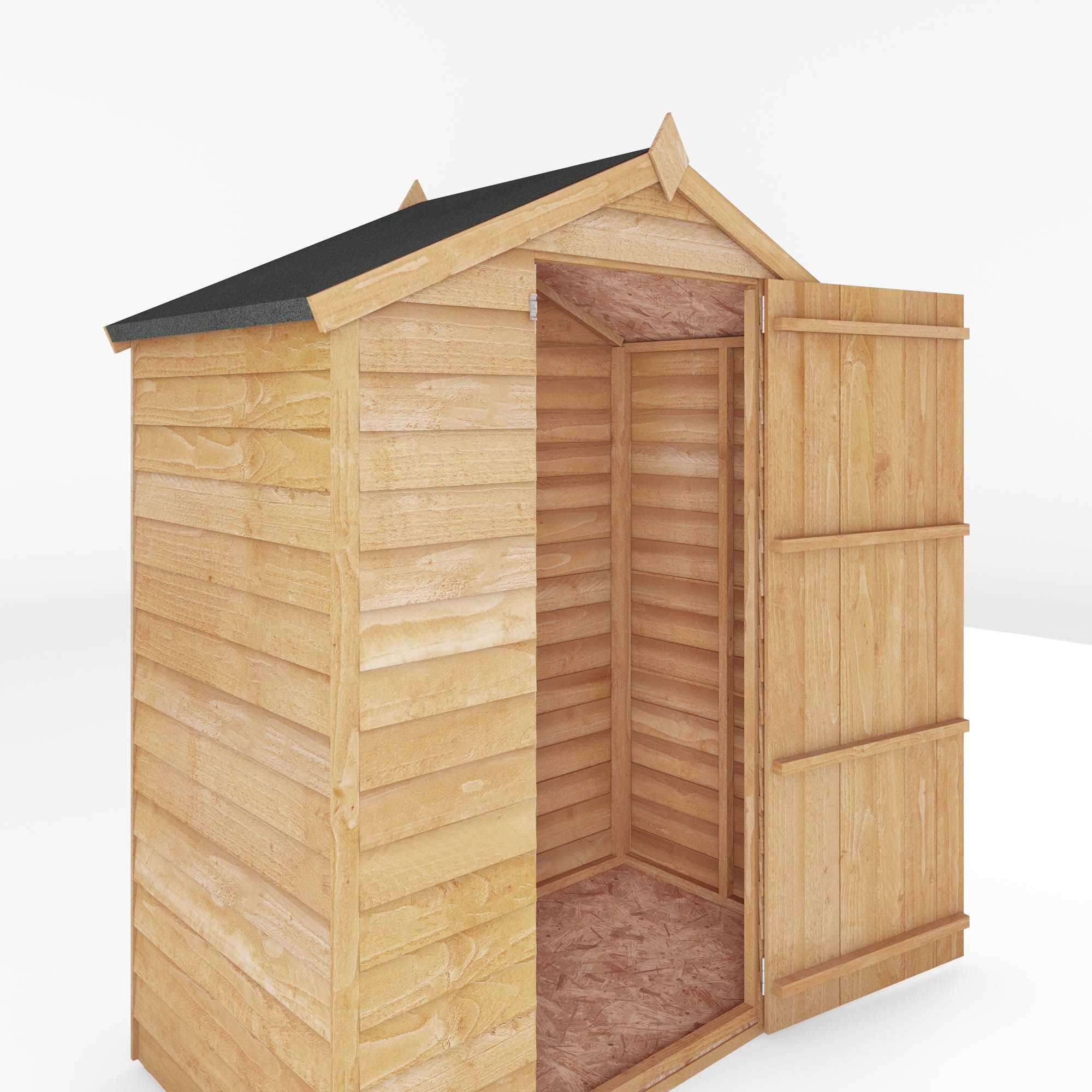 Mercia Overlap 5x3 ft Apex Wooden Shed with floor