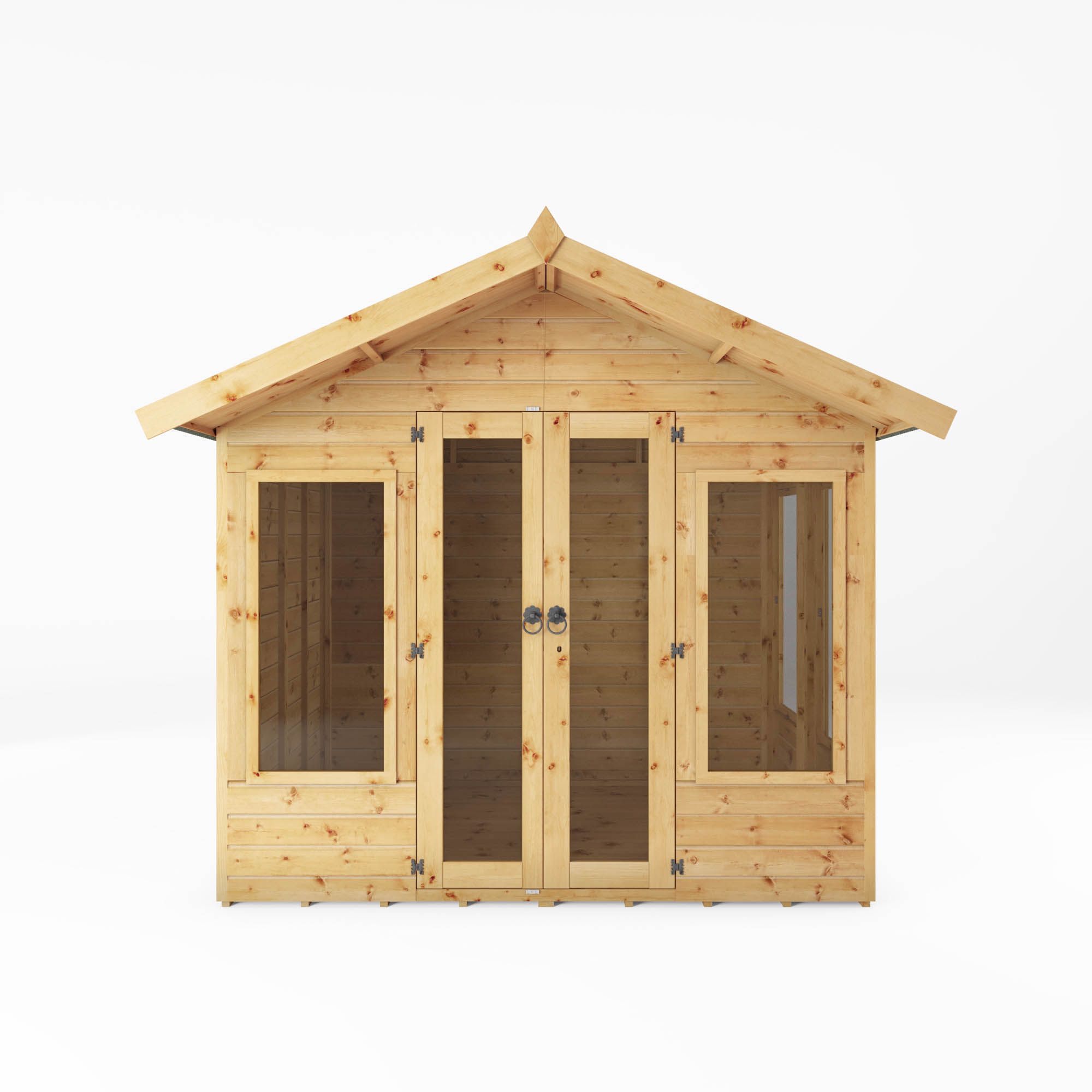 Mercia Sussex 8x6 ft with Double door & 4 windows Apex Wooden Summer house
