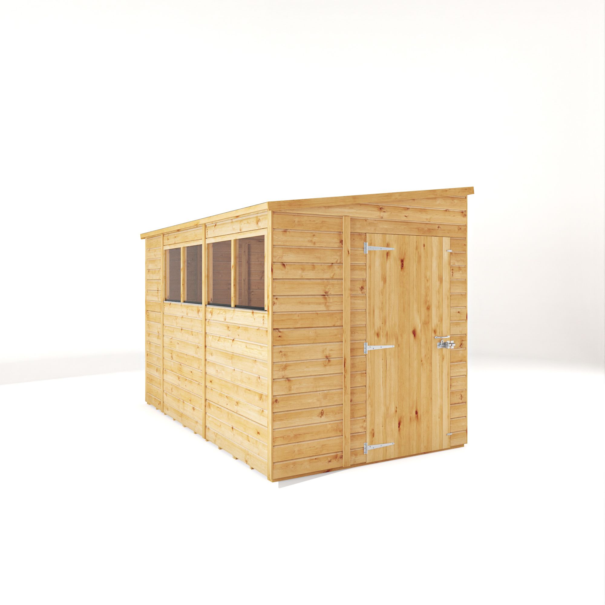 Mercia Woodsman Shiplap 10x6 ft Pent Timber Dip treated Shed with floor ...