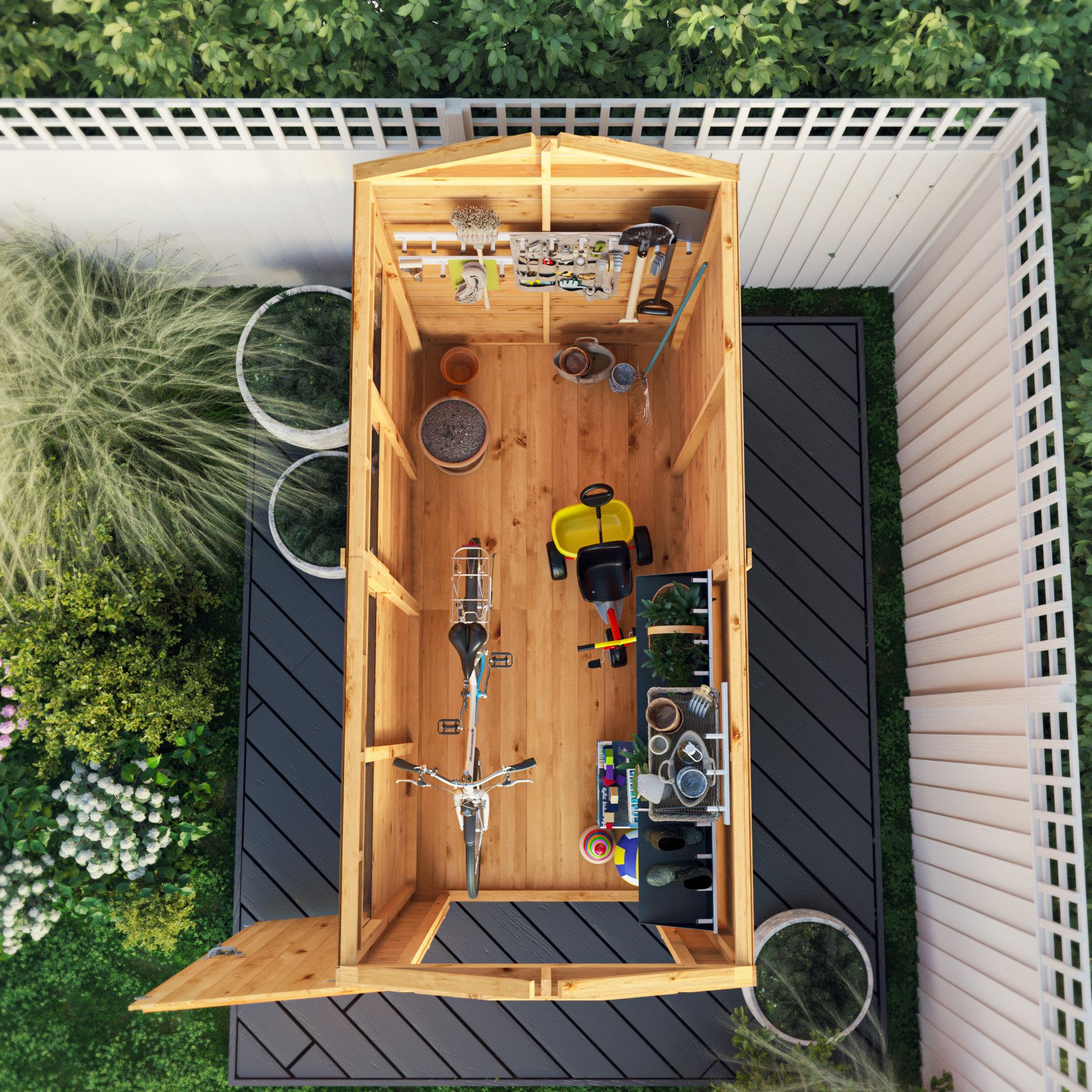 Mercia Woodsman Shiplap 8x4 ft Apex Timber Dip treated Shed with floor ...