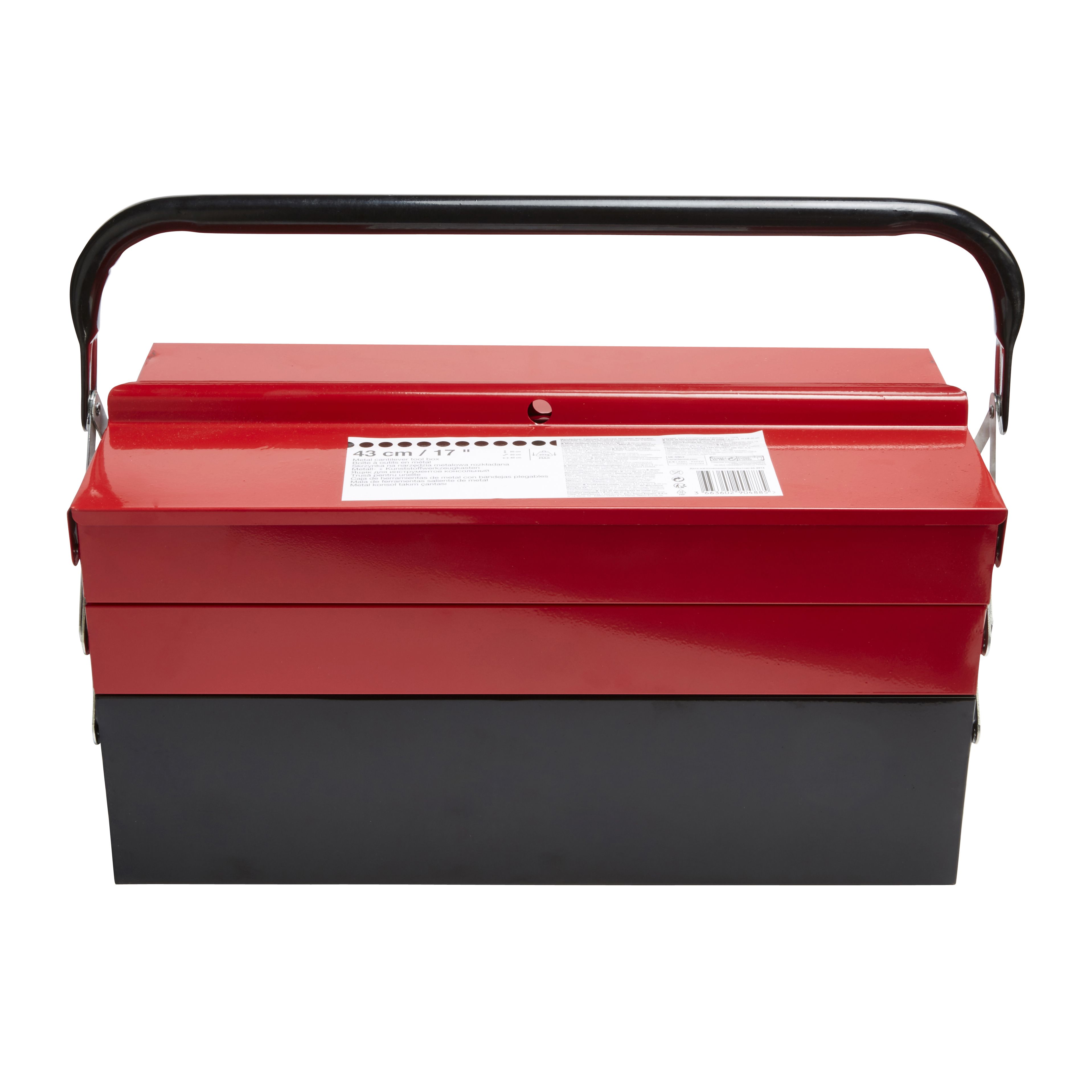 Metal 5 compartment Toolbox (L)430mm (H)225mm | DIY at B&Q