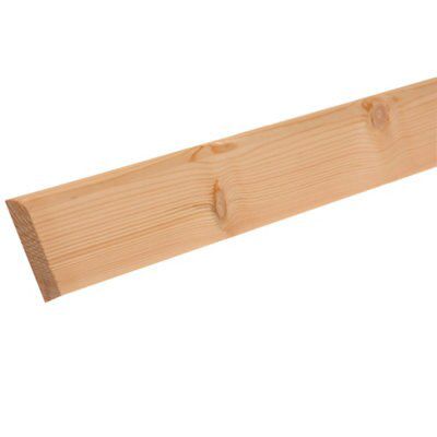 Metsä Wood Pine Bullnose Skirting board (L)2.4m (W)69mm (T)15mm