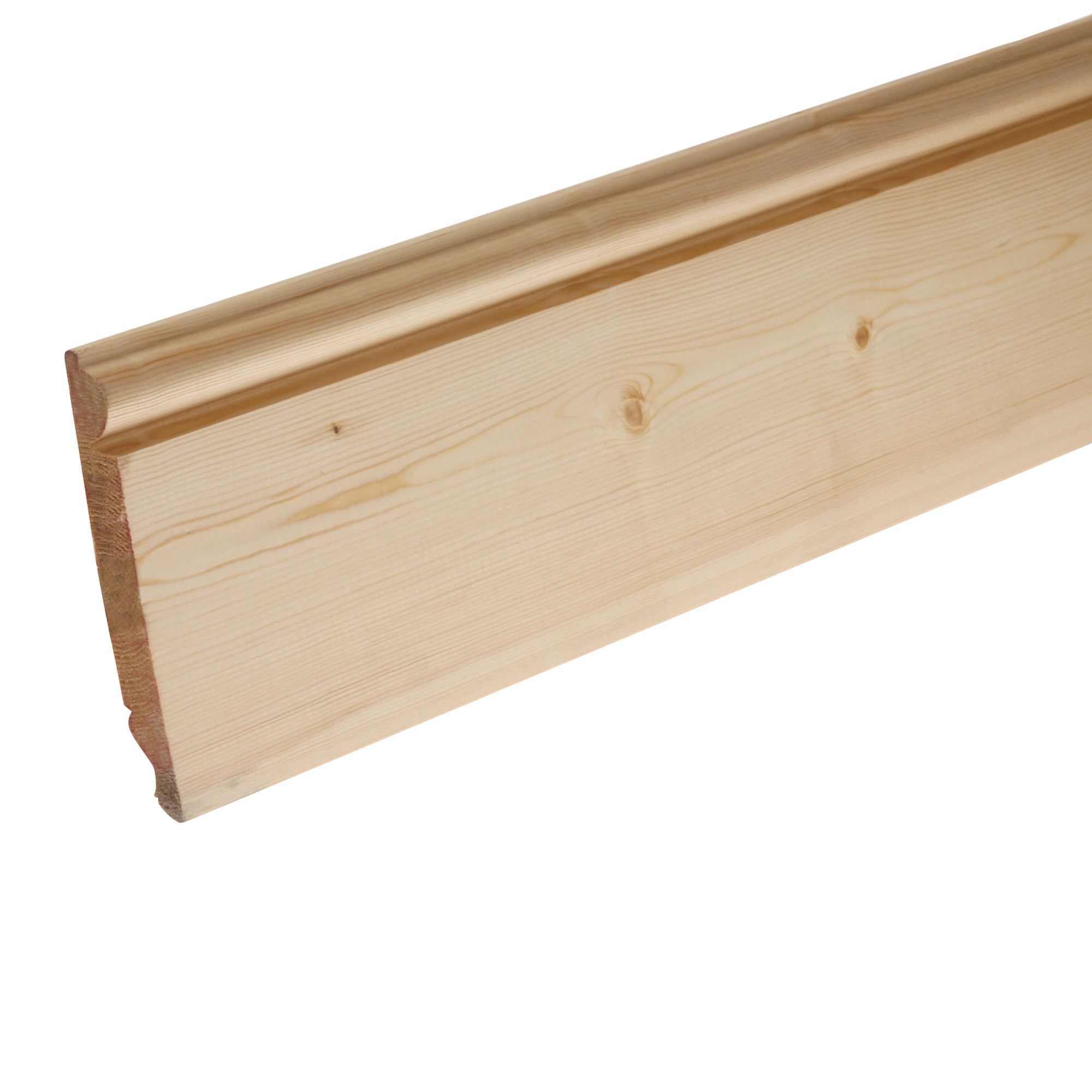 Metsä Wood Planed Pine Dual profile Skirting board (L)3600mm (W)219mm ...