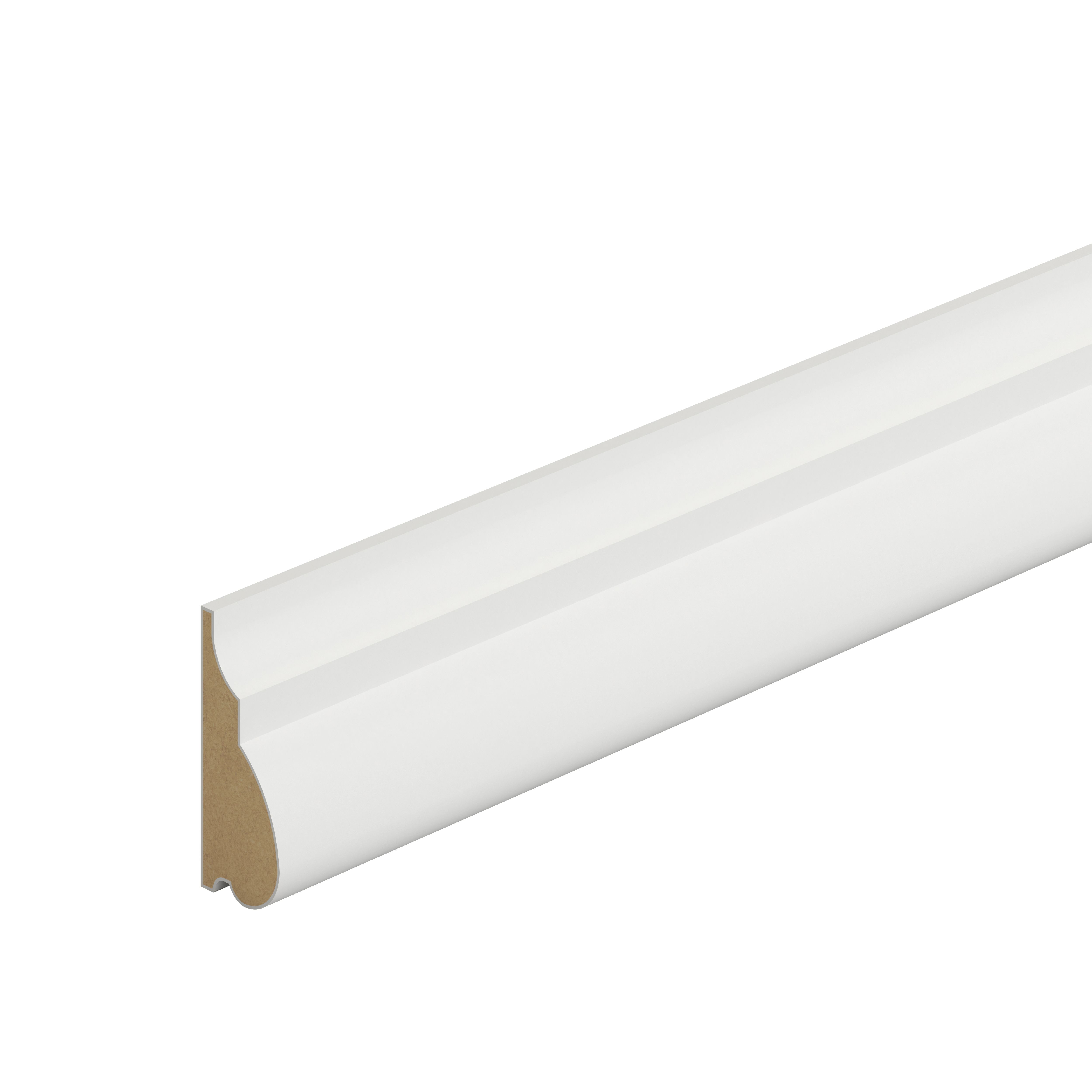 Metsä Wood Primed White MDF Straight Picture rail (L)2400mm (W)44mm (T ...