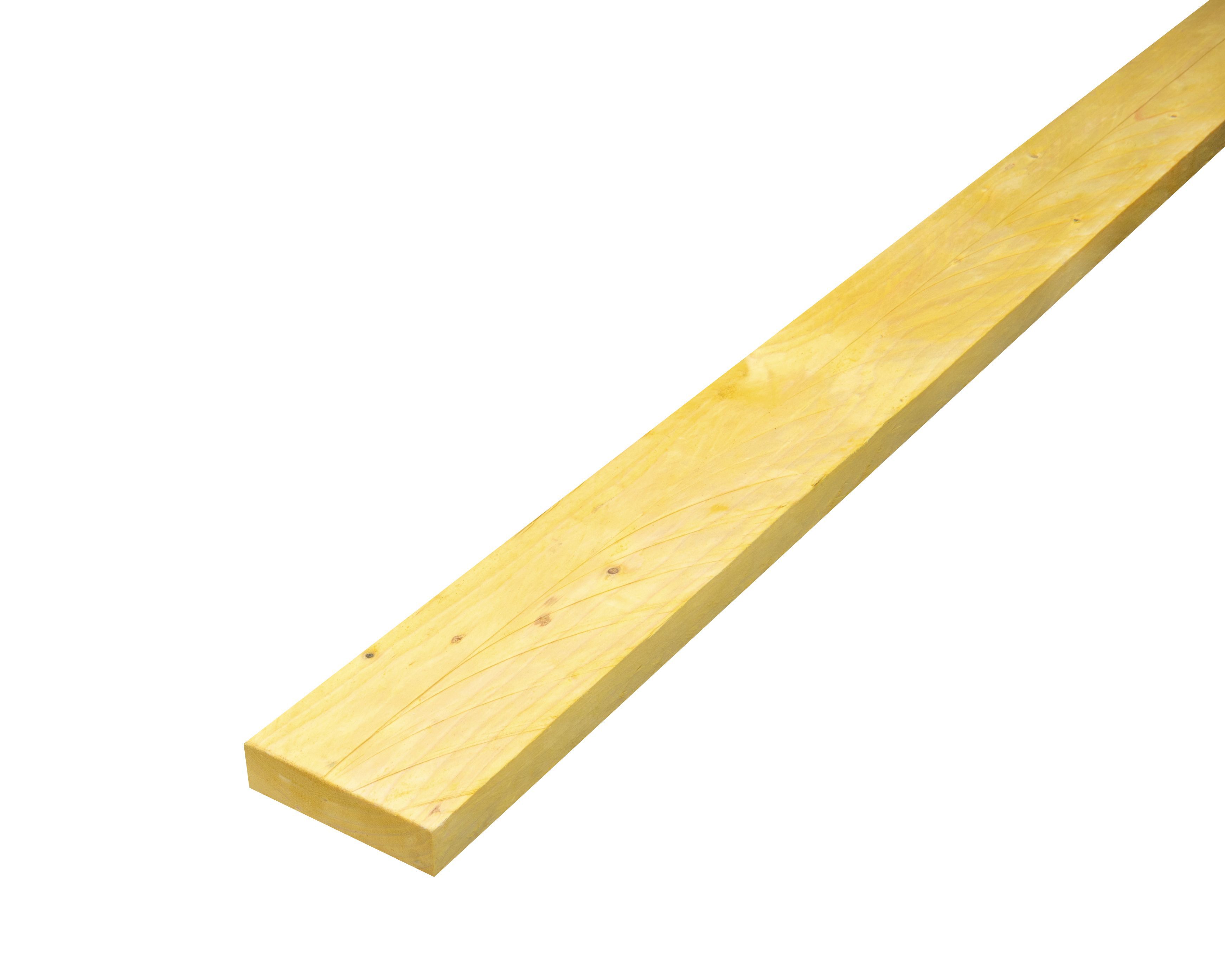 Metsä Wood Rough Sawn Treated Whitewood spruce Stick timber (L)3m (W ...