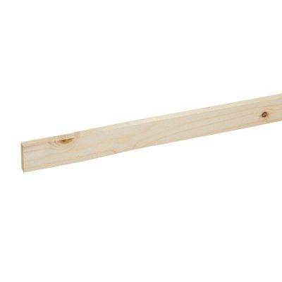 Buy Metsä Wood Rough Sawn Whitewood spruce Stick timber (L)2.4m (W)30mm ...
