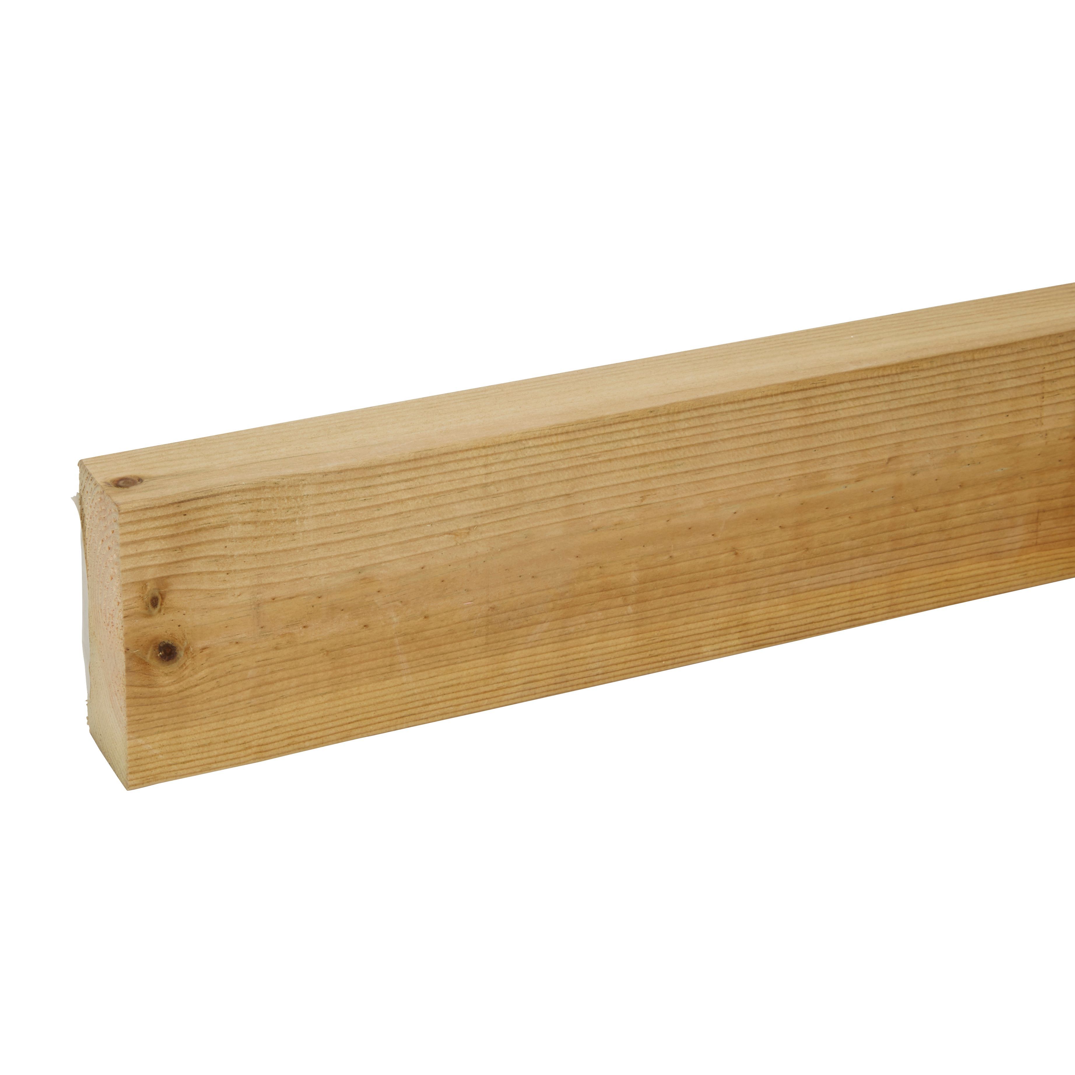 Metsä Wood Treated Planed C16 Redwood CLS timber (L)2.4m (W)89mm (T ...
