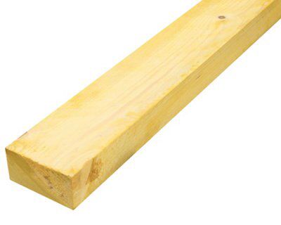 Metsä Wood Treated Rough Sawn Treated Stick timber (L)2.4m (W)100mm (T ...