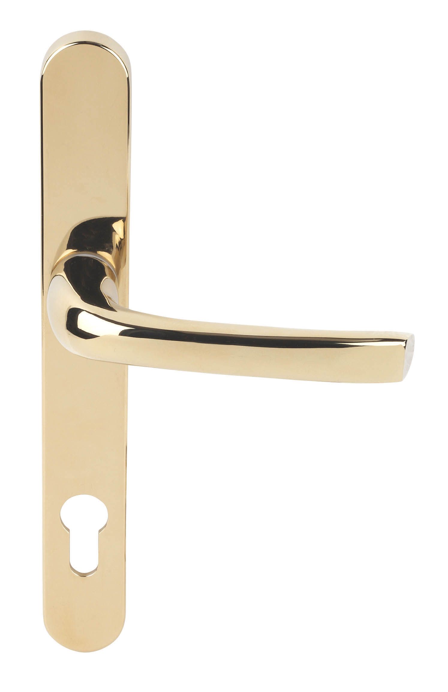 Mila ProLinea Polished Gold effect Zinc alloy Door handle (L)125mm (D)35mm