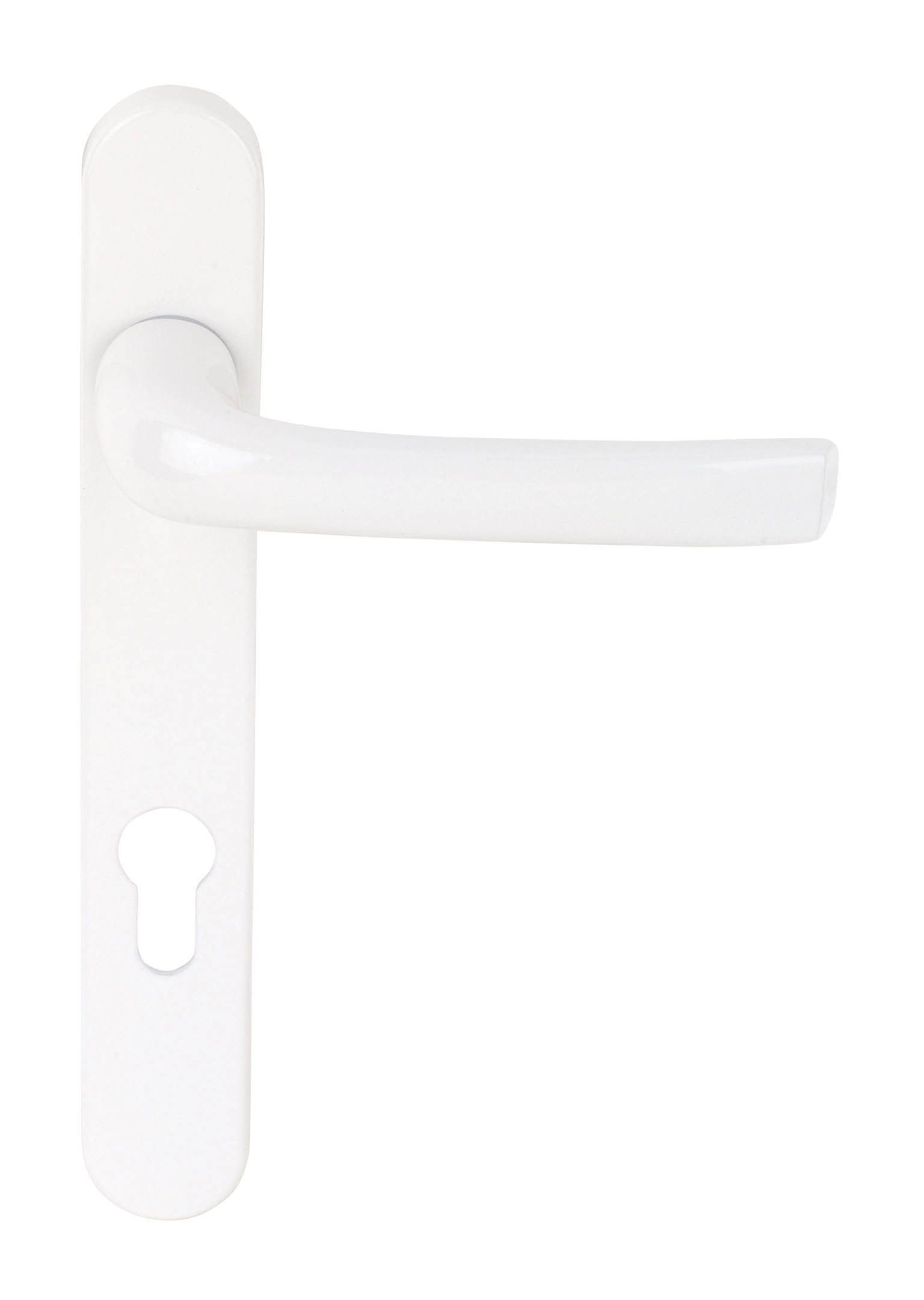 Mila ProLinea White Zinc alloy Door handle (L)125mm (D)35mm