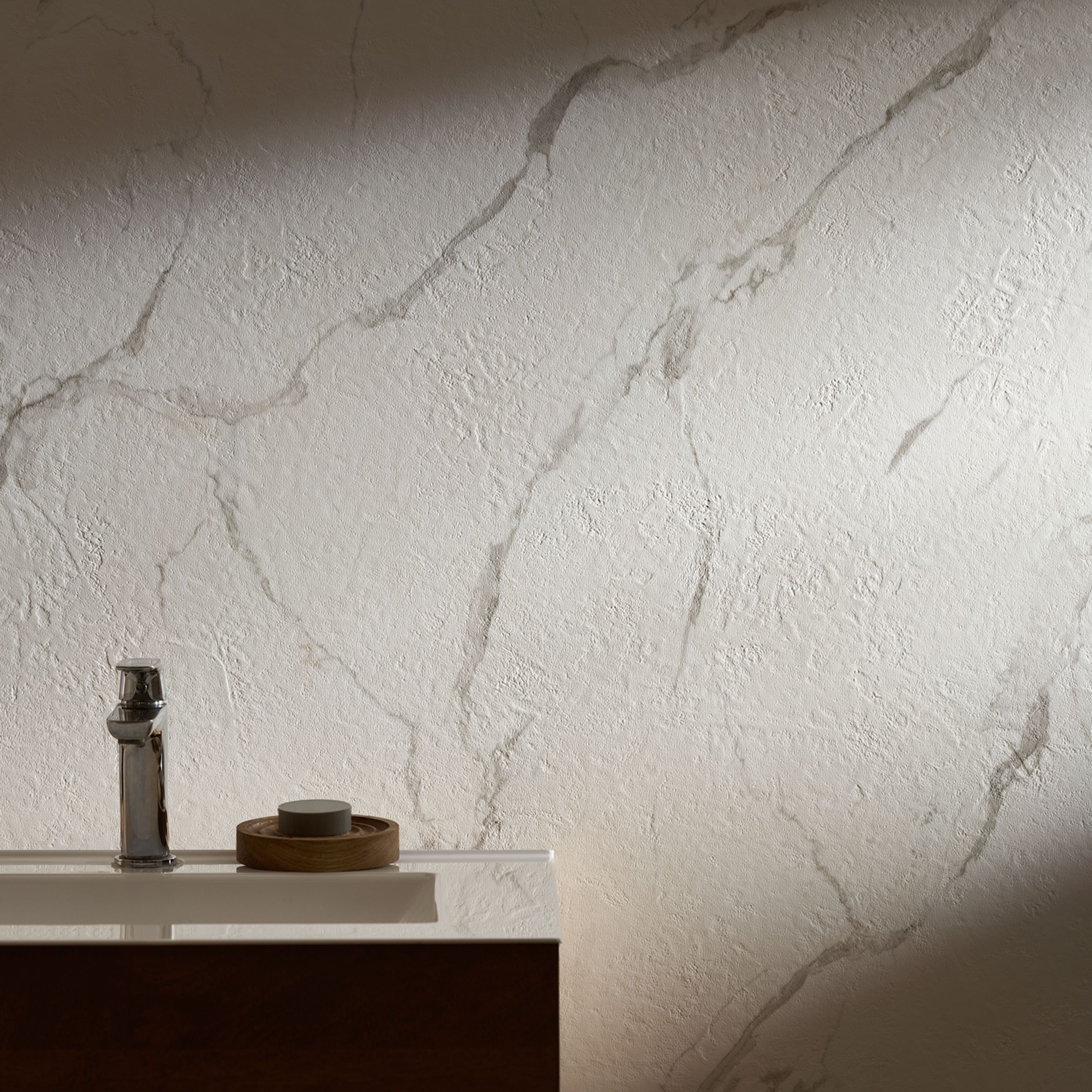 Mineral White Matt Pietra Santa Marble effect Embossed Indoor Wall tile ...