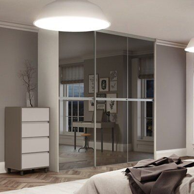 Minimalist Panel 1 door Sliding Door kit (H)2480mm (W)1200mm | DIY at B&Q