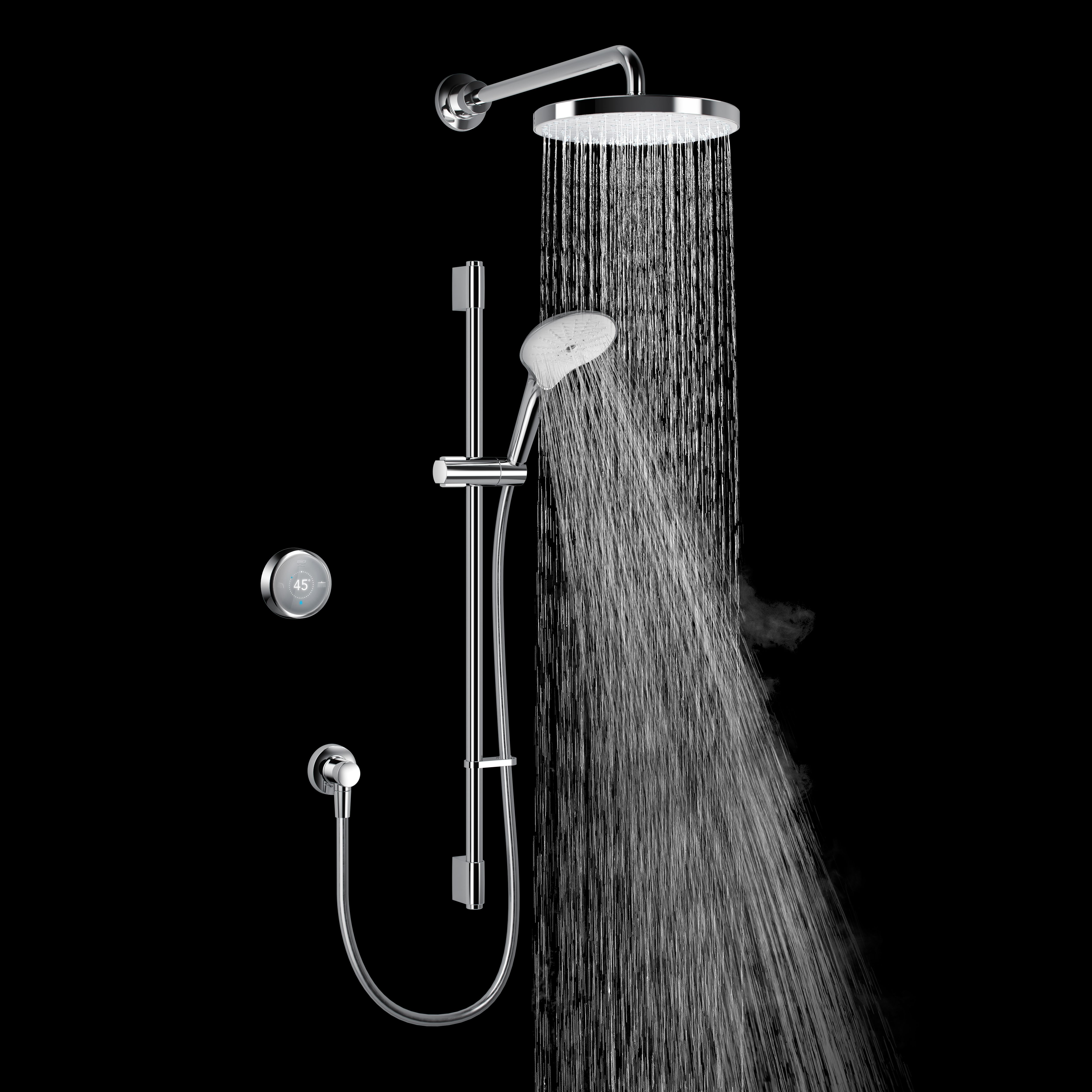 Mira Activate Dual Chrome effect Rear fed Low pressure Digital ...