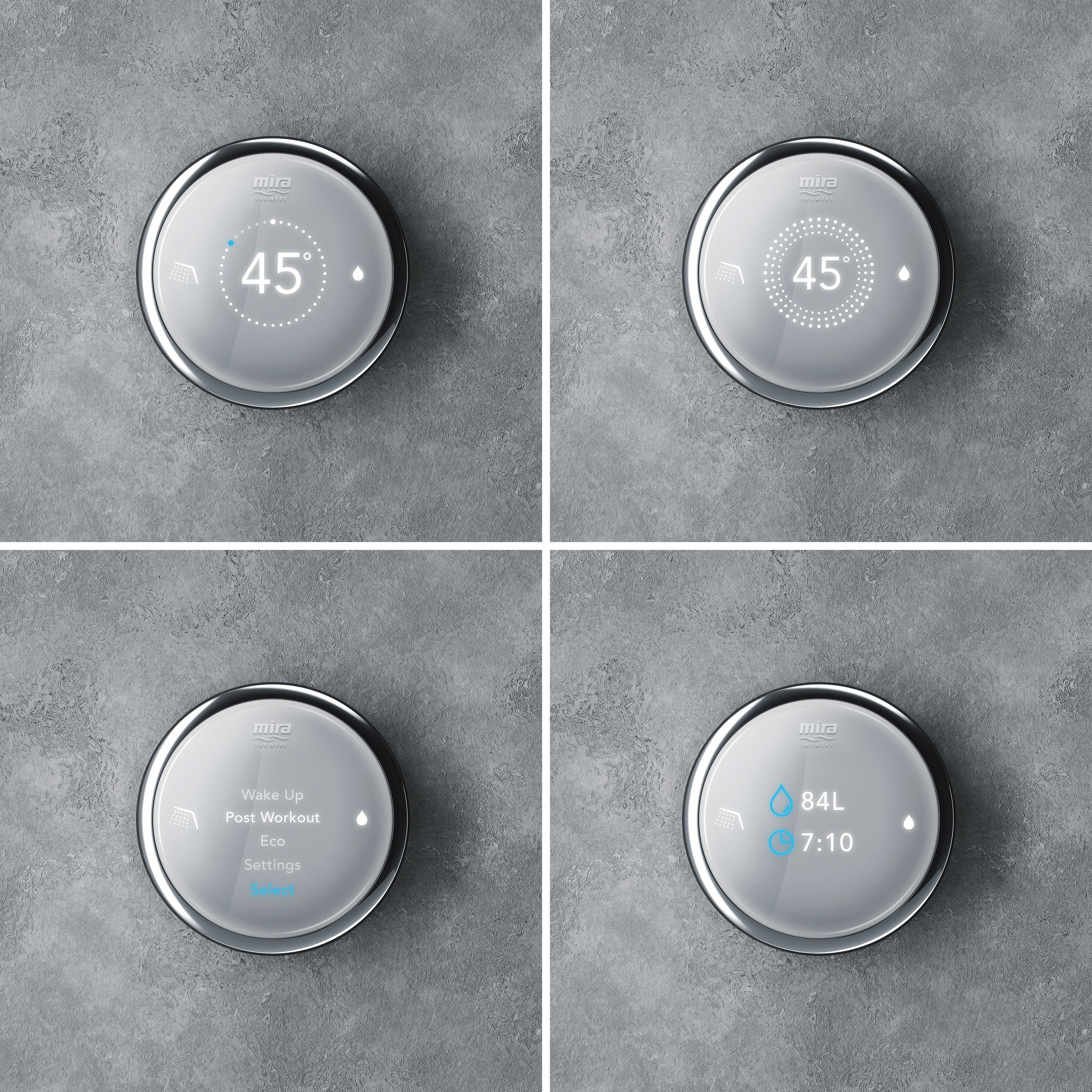 Mira Activate Single Chrome effect Rear fed High pressure Digital ...