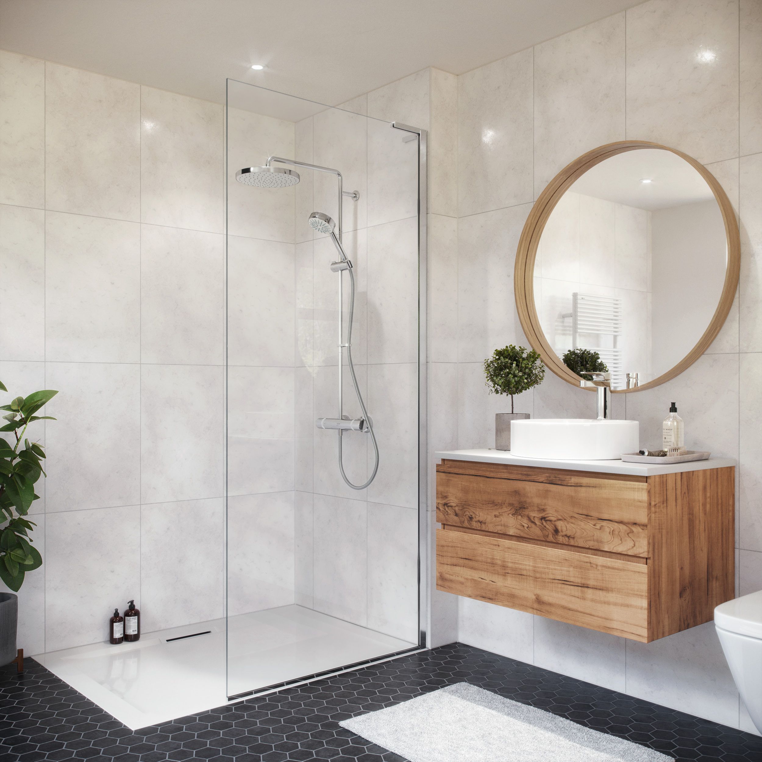 Mira Atom ERD Chrome effect Rear fed Thermostatic Mixer Shower with 2 ...