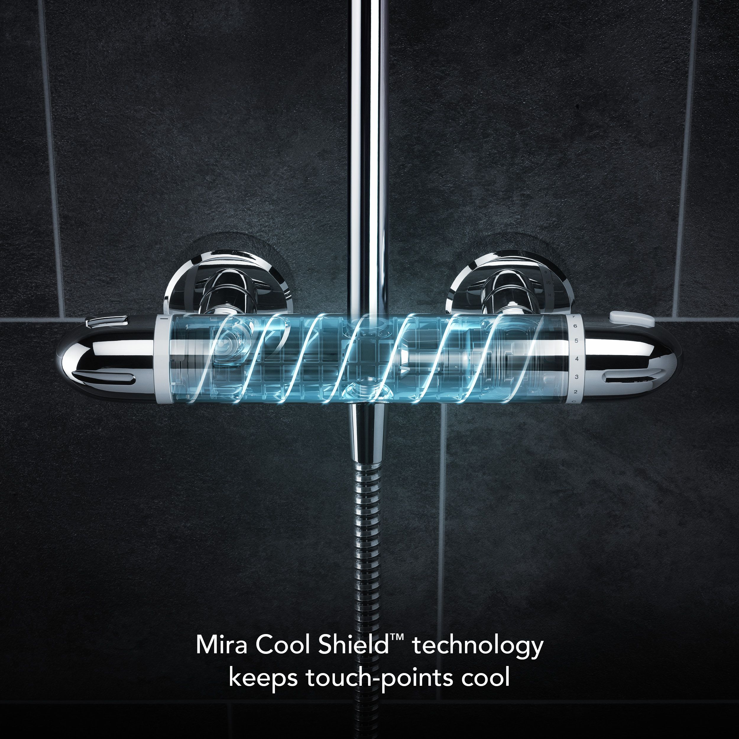 Mira Atom ERD Chrome effect Rear fed Thermostatic Mixer Shower with 2 ...