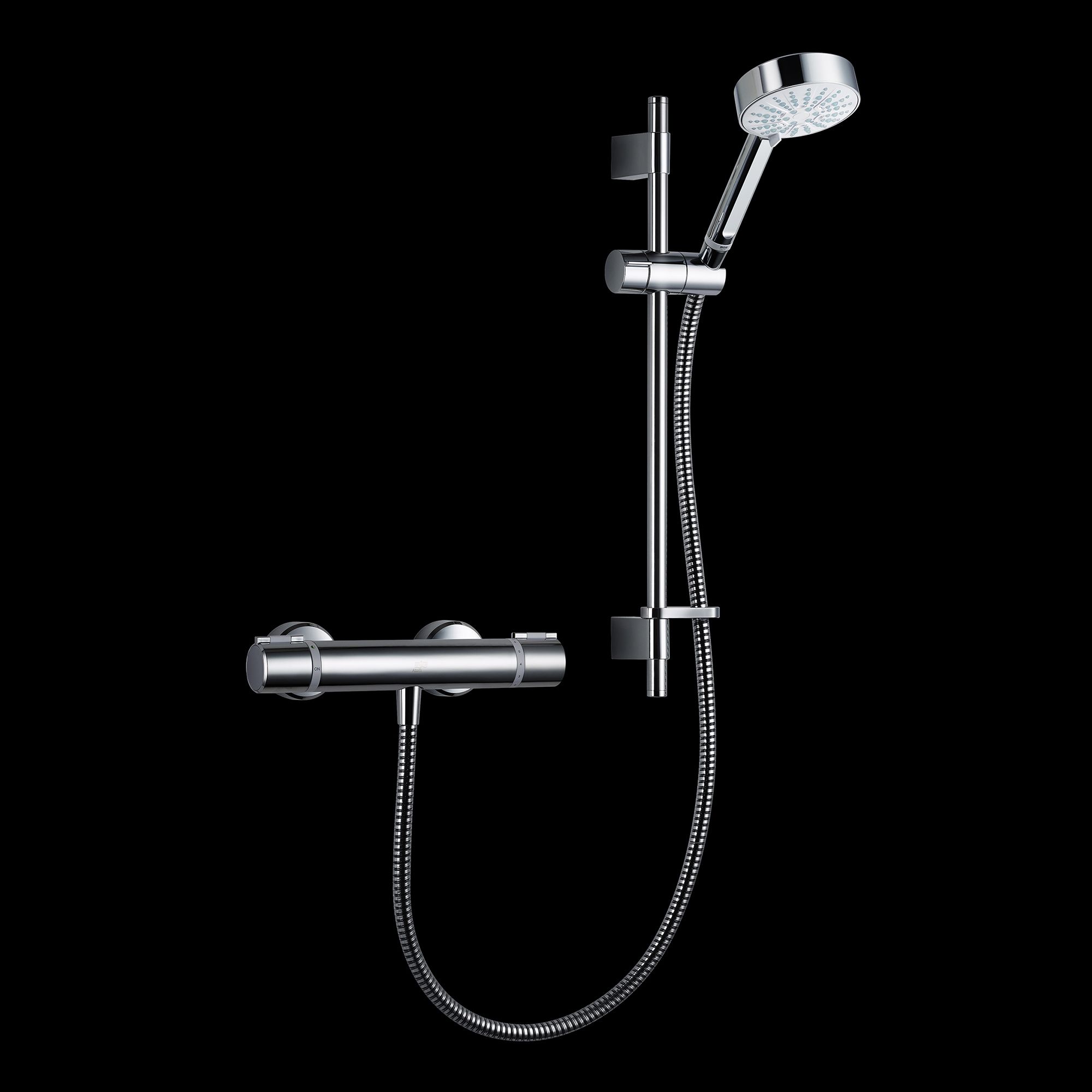 Mira Atom EV Chrome effect Wall-mounted Mixer Shower & 1.25m hose length