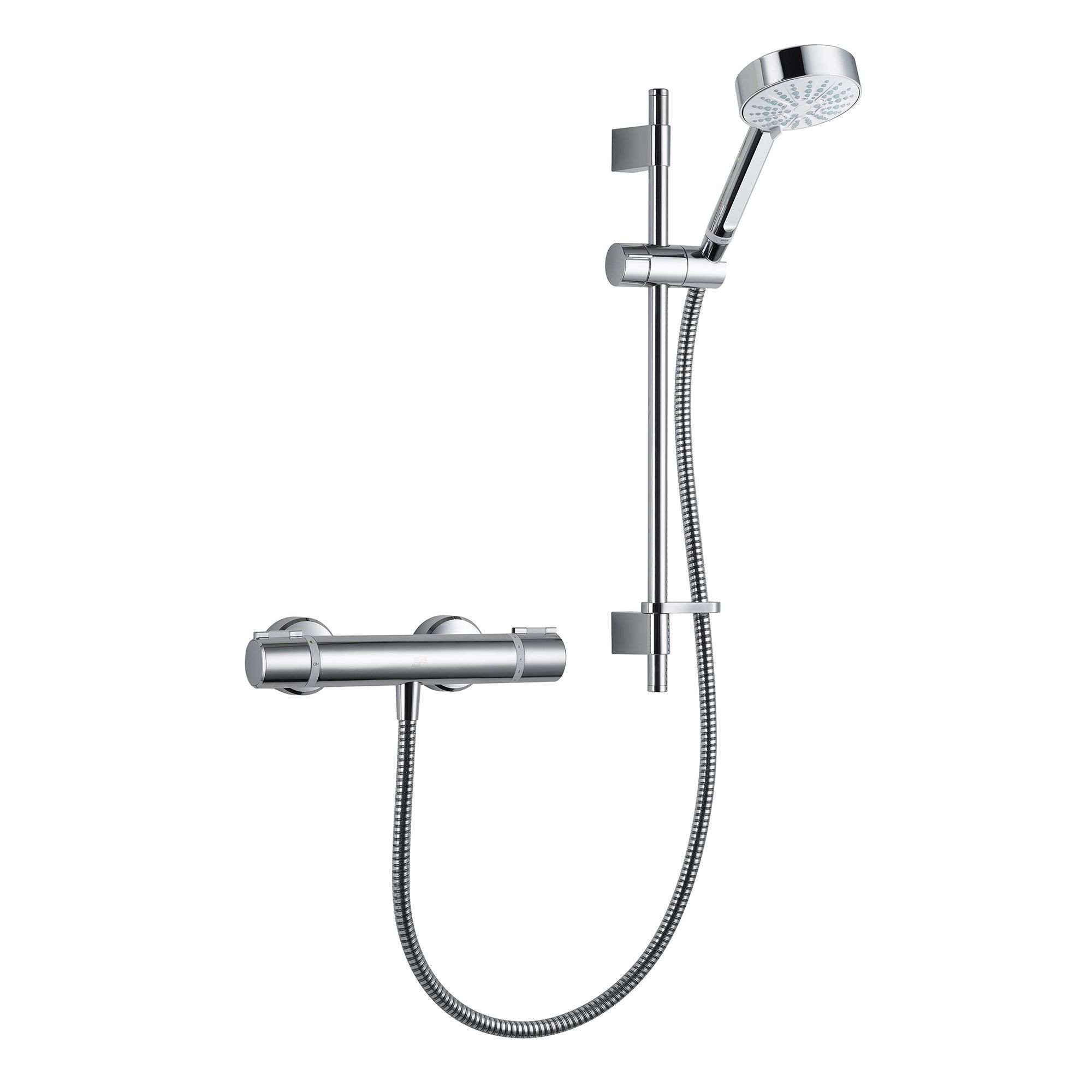 Mira Atom EV Chrome effect Wall-mounted Mixer Shower & 1.25m hose length
