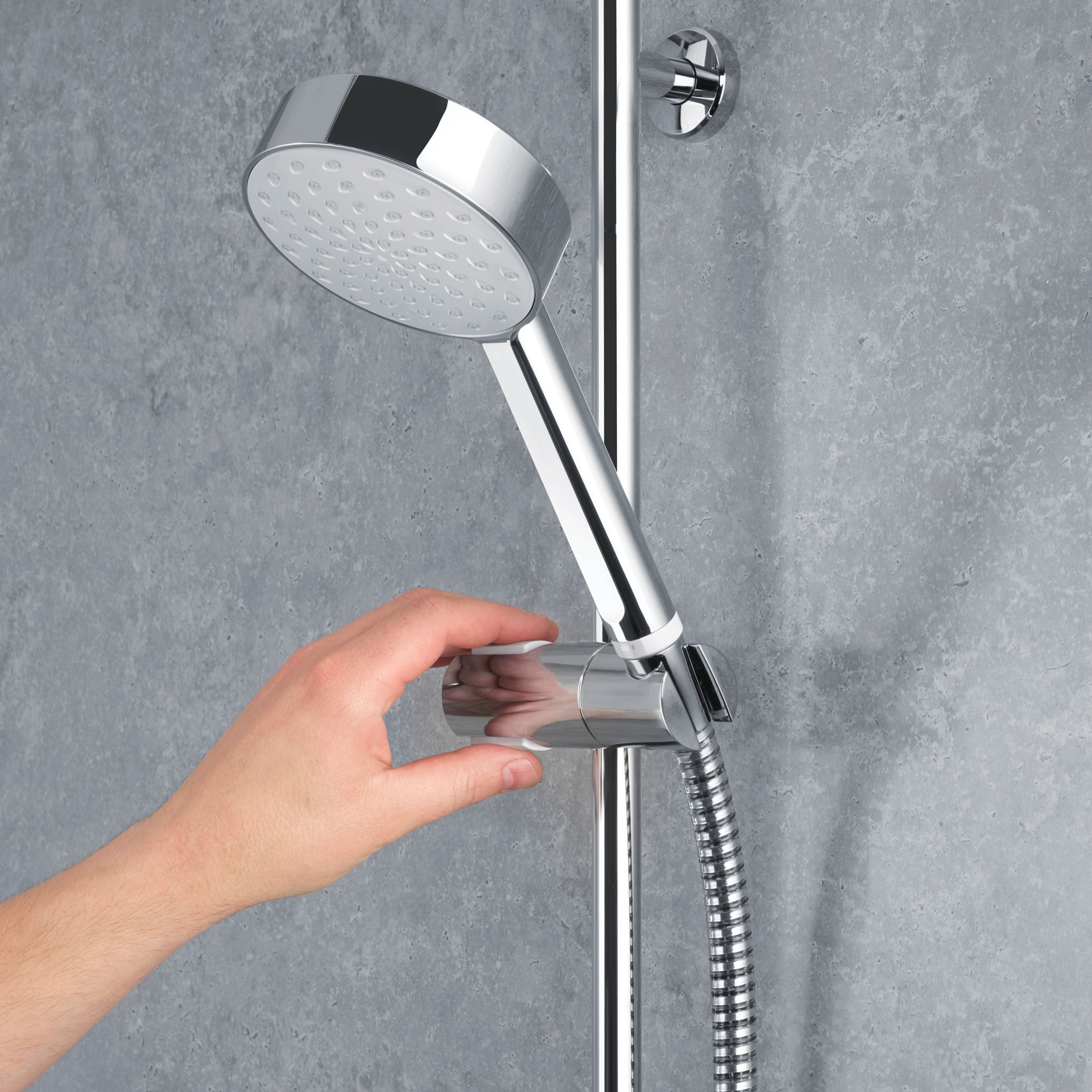 Mira Minimal Chrome effect Rear fed Mixer Shower kit & 1.25m hose length
