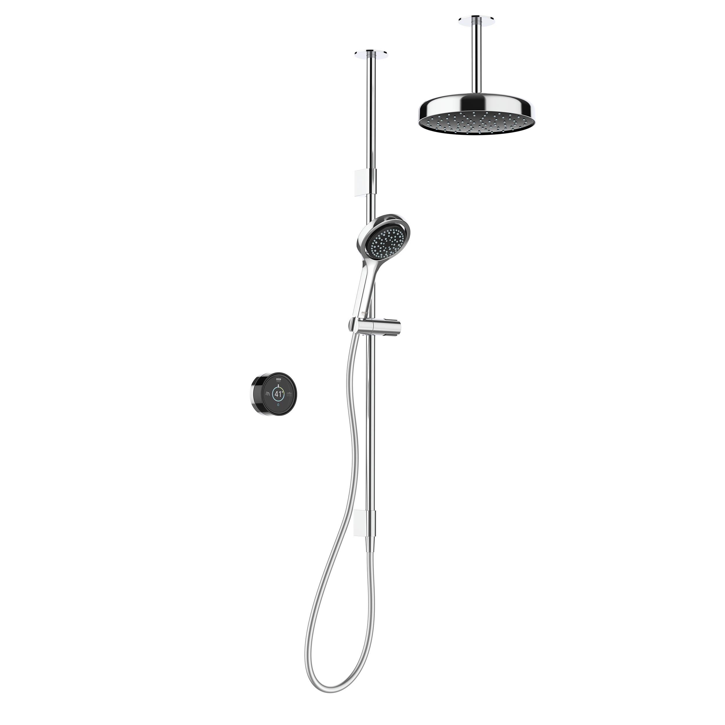 Mira Platinum Concealed valve Gravity-pumped Ceiling fed Smart Dual ...