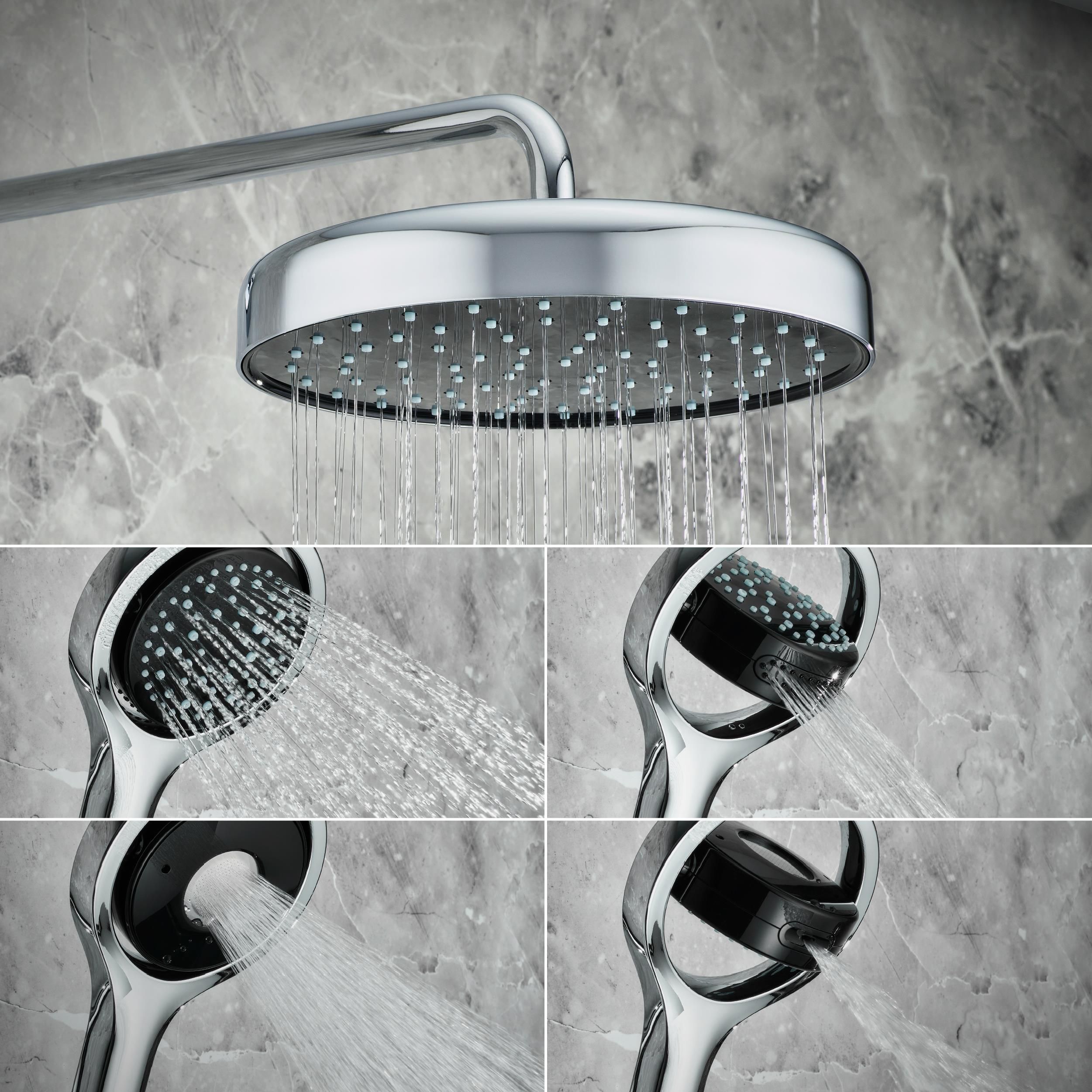 Mira Platinum Concealed valve Gravity-pumped Wall fed Smart Dual pumped ...